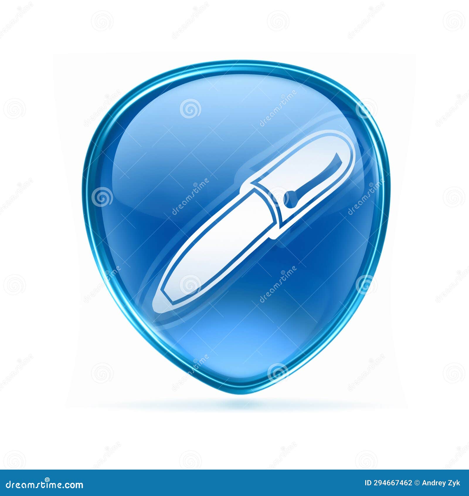 Pen icon blue. stock illustration. Illustration of page - 294667462