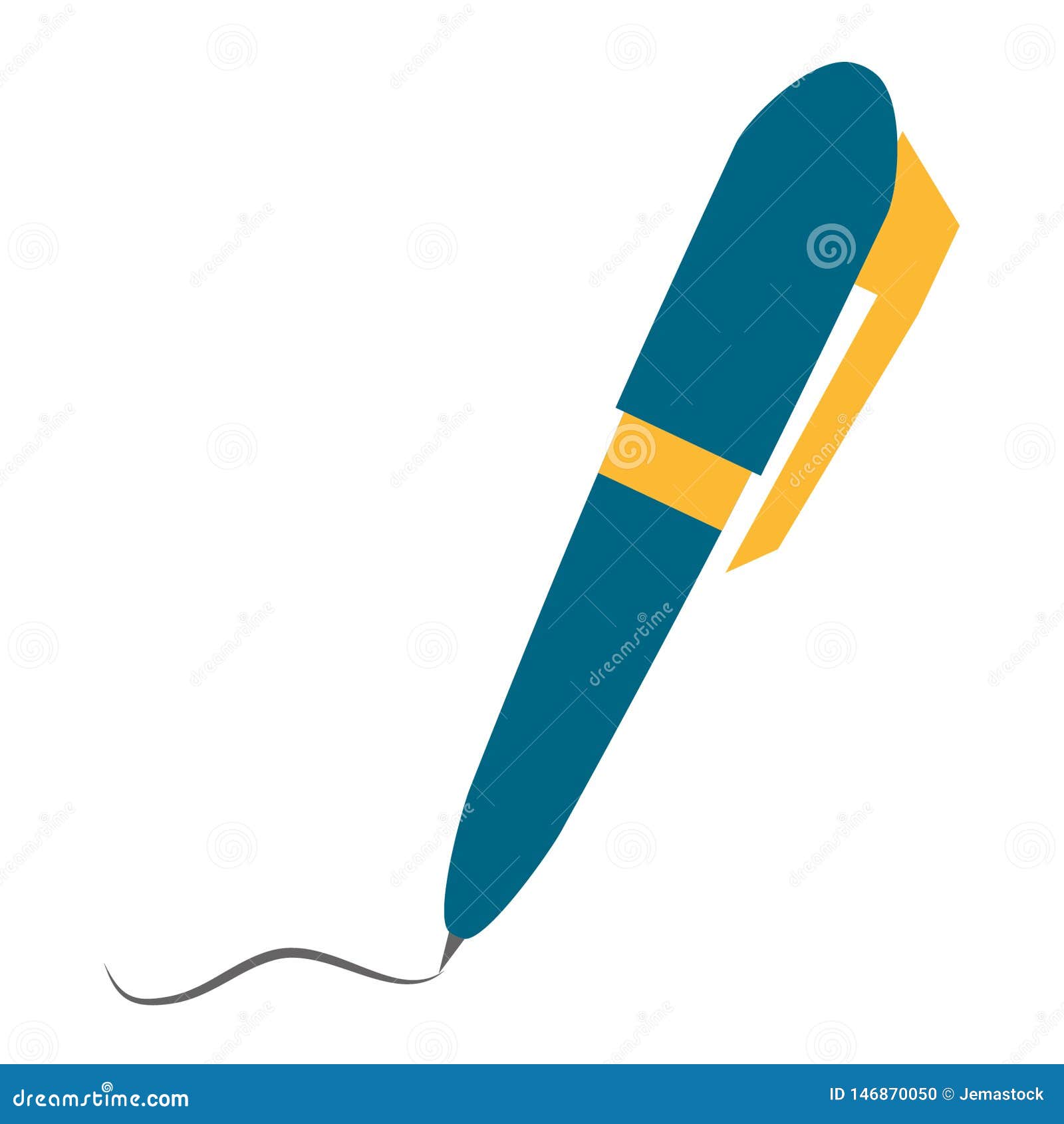 Pen icon cartoon stock vector. Illustration of wood - 146870050