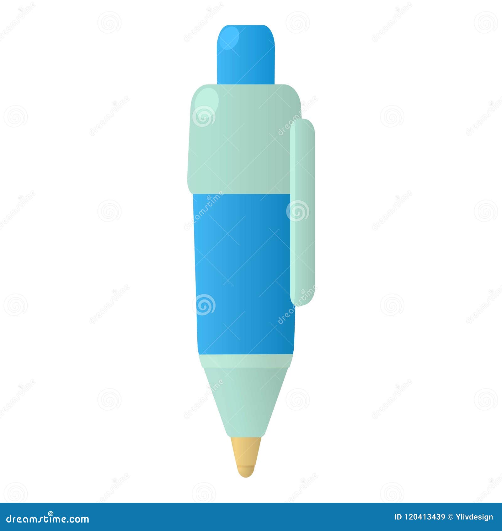 Pen icon, cartoon style stock vector. Illustration of equipment - 120413439