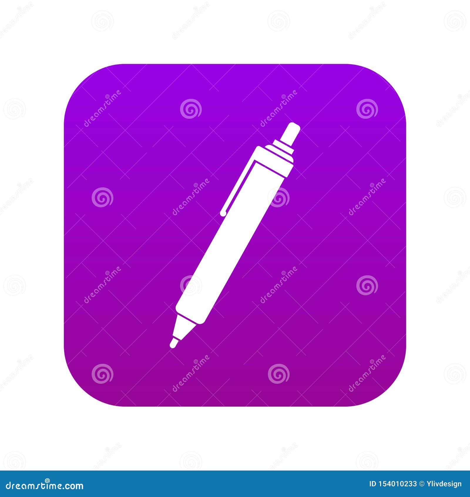 Pen icon digital purple stock vector. Illustration of blue - 154010233
