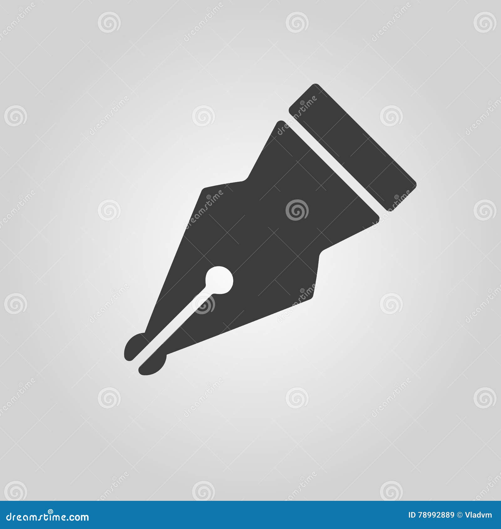 The Pen Icon. Fountain Pen Symbol Stock Vector - Illustration of luxury ...