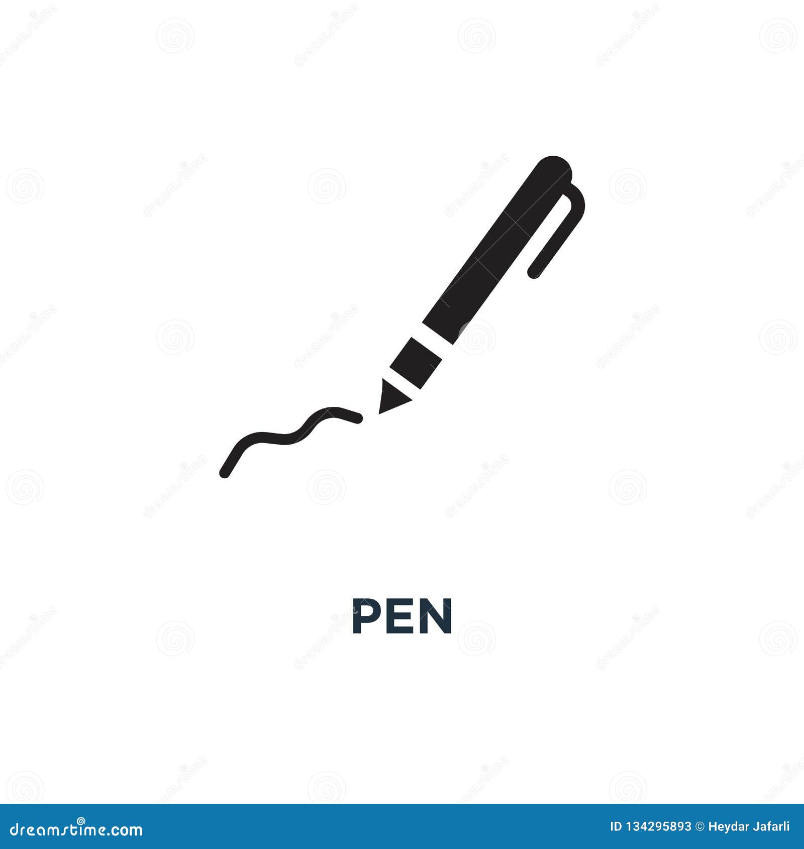 Pen Icon. Simple Element Illustration Stock Vector - Illustration of ...
