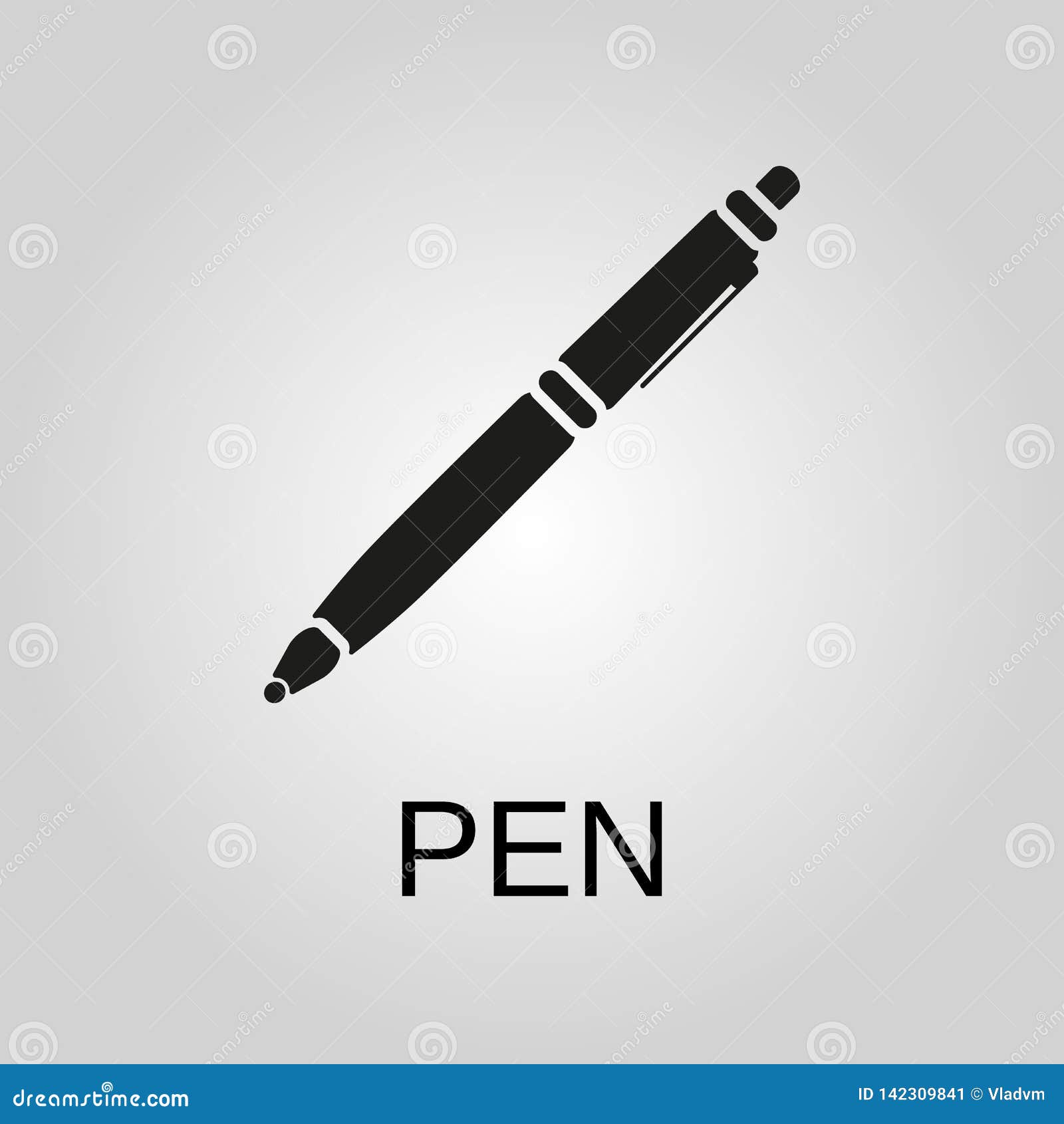 Pen Icon. Pen Symbol. Flat Design. Stock - Vector Illustration. Stock ...
