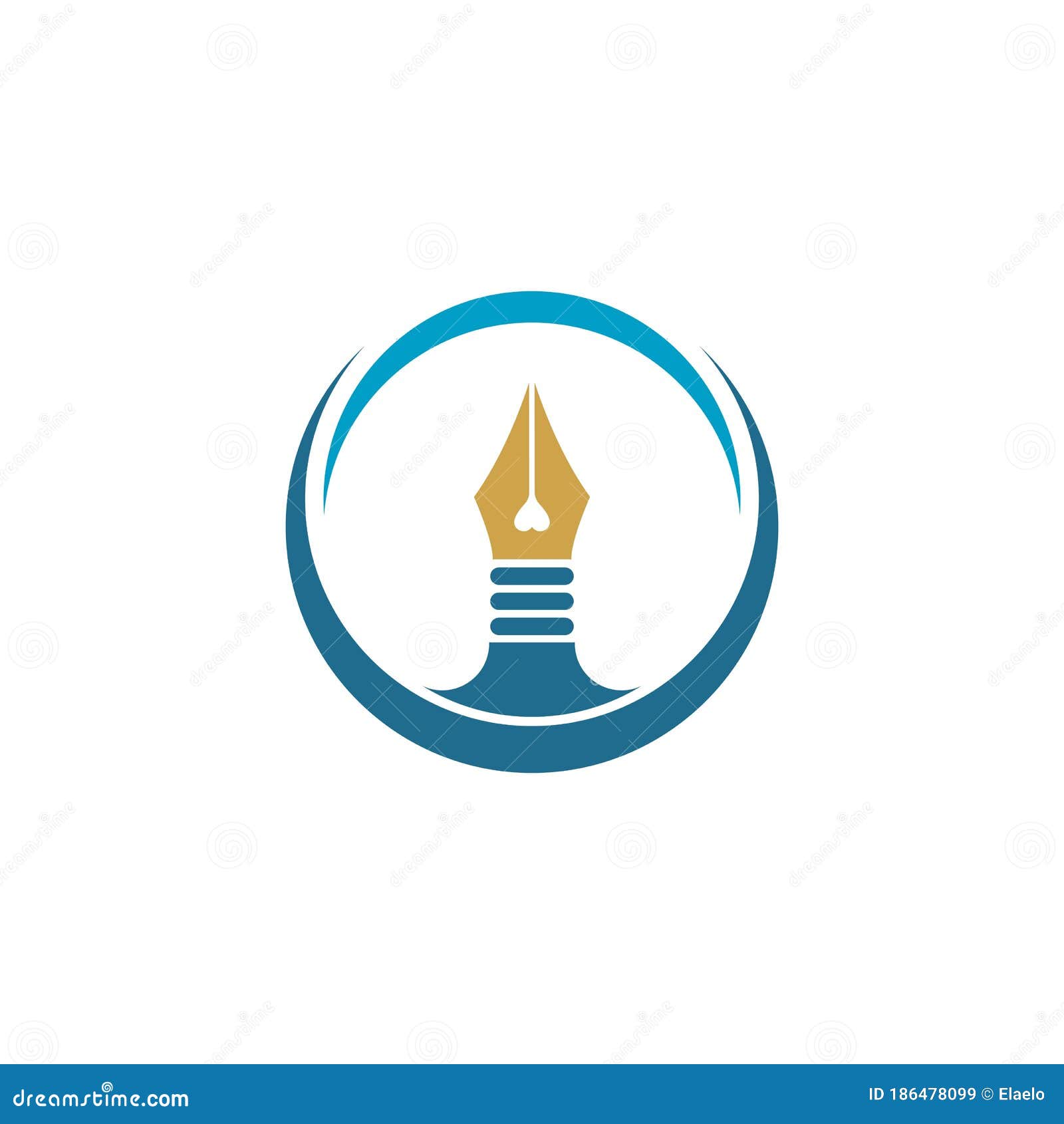Pen Icon Template Vector Illustration Stock Illustration - Illustration ...
