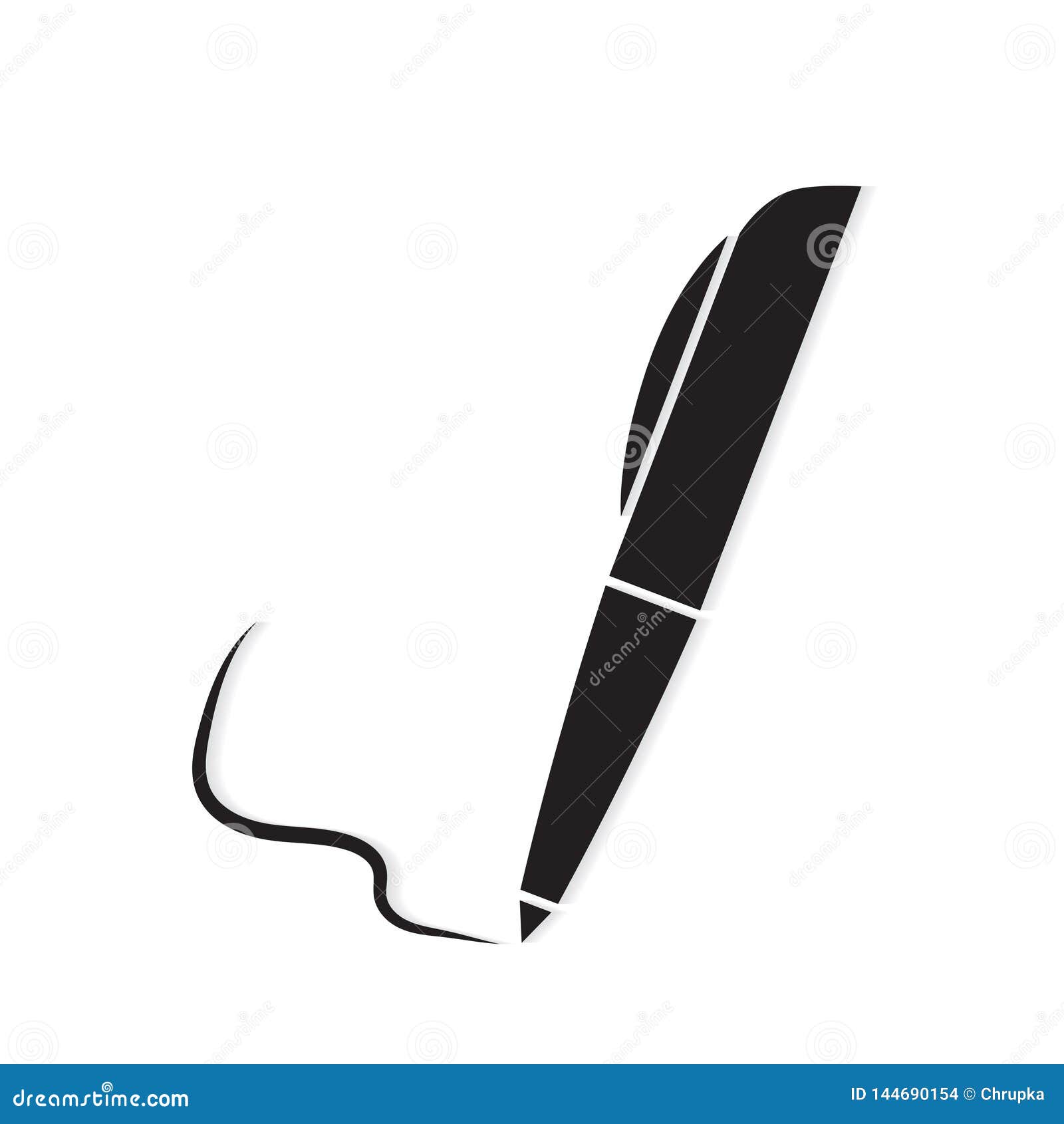 Pen icon stock vector. Illustration of office, tool - 144690154