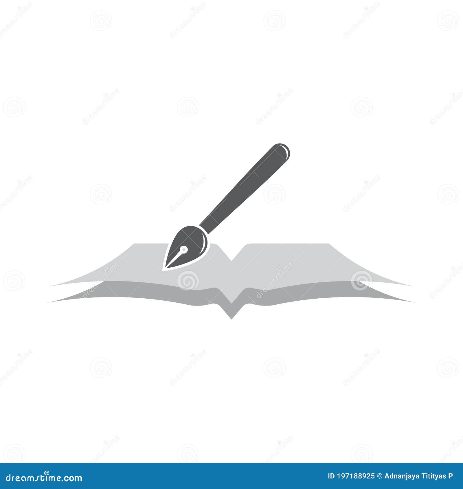 Pen Ink and Book Education Symbol Logo Vector Stock Vector ...