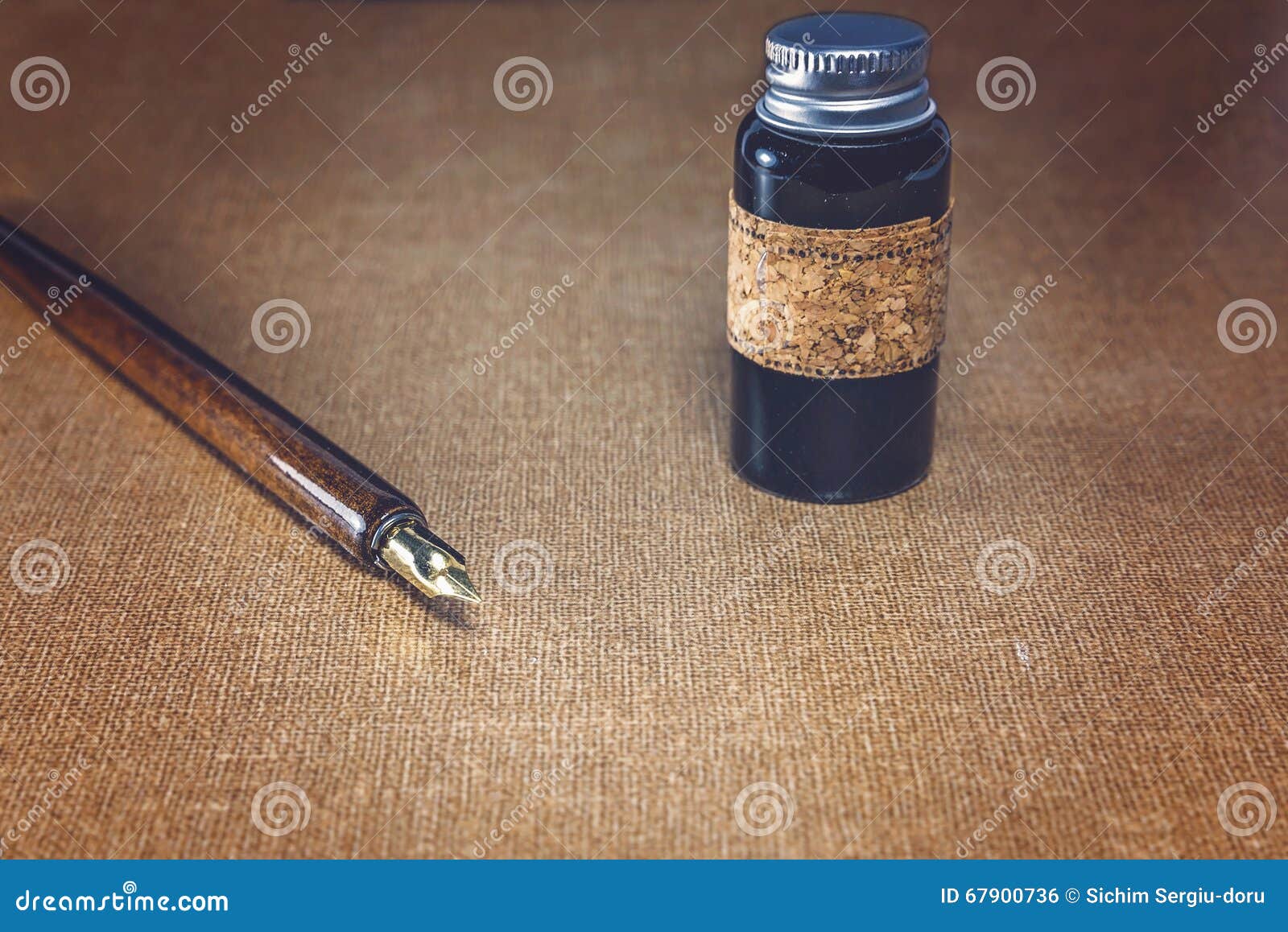 Pen and ink jar stock photo. Image of gift, office, note - 67900736
