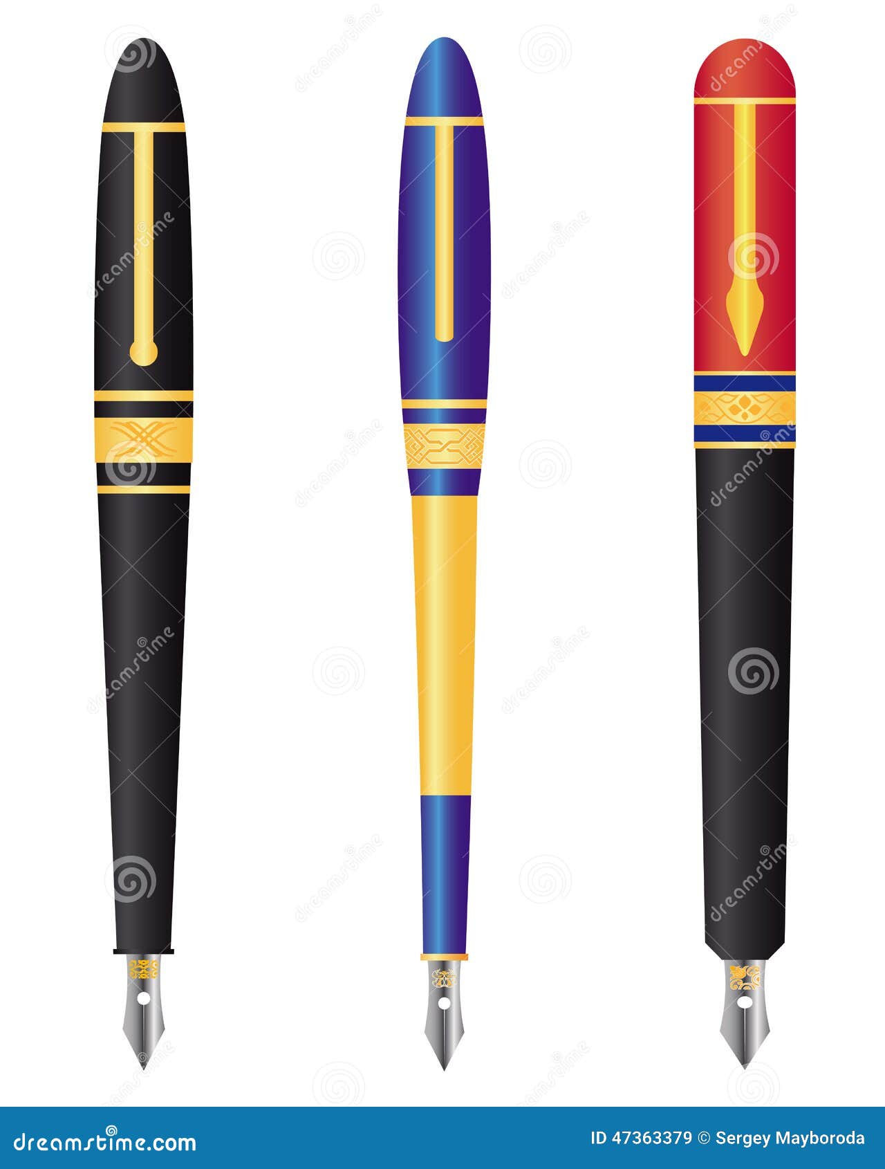 Pen ink stock vector. Illustration of notes, materials - 47363379