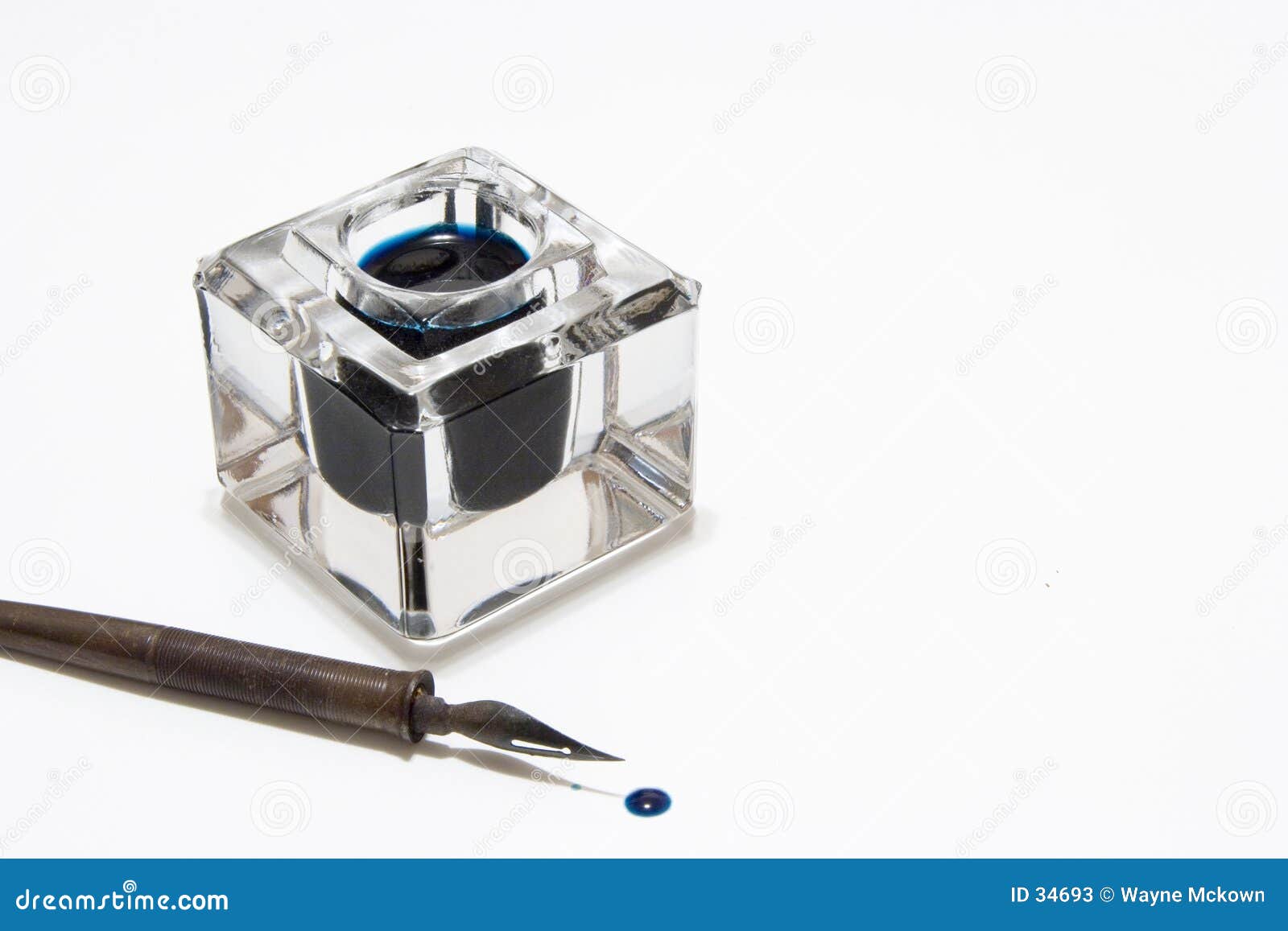 Pen and Inkwell stock image. Image of inkstand, ancient - 34693