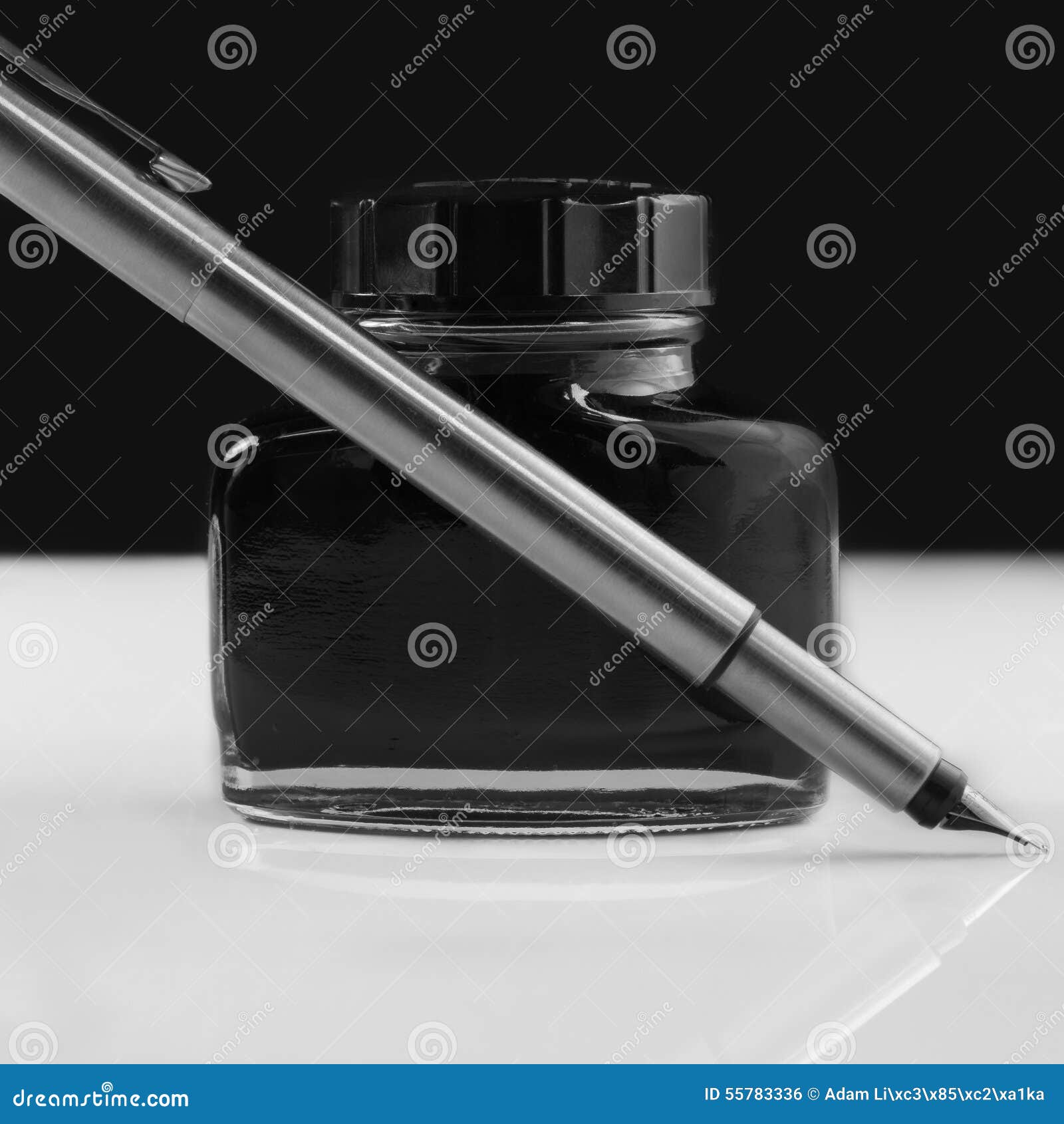Pen and inkwell stock photo. Image of life, office, still - 55783336