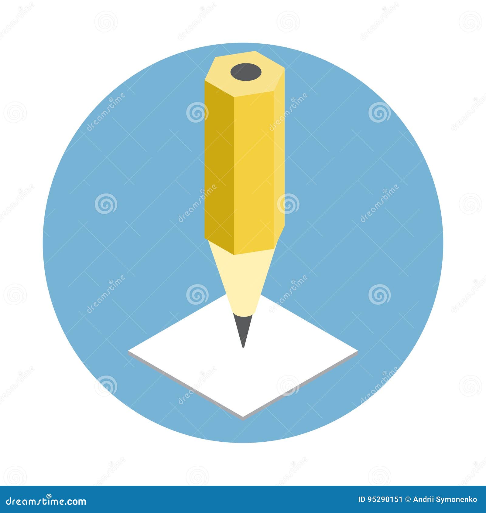 Pen Isometric Icon. Vector Illustration Stock Vector - Illustration of ...