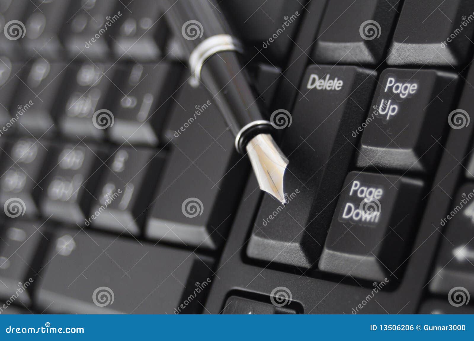 Pen and keyboard stock photo. Image of success, technology - 13506206