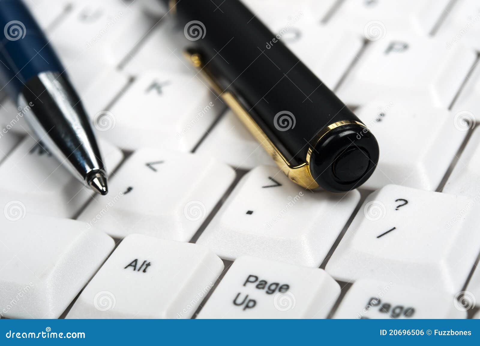 Pen on keyboard stock photo. Image of modern, equipment - 20696506