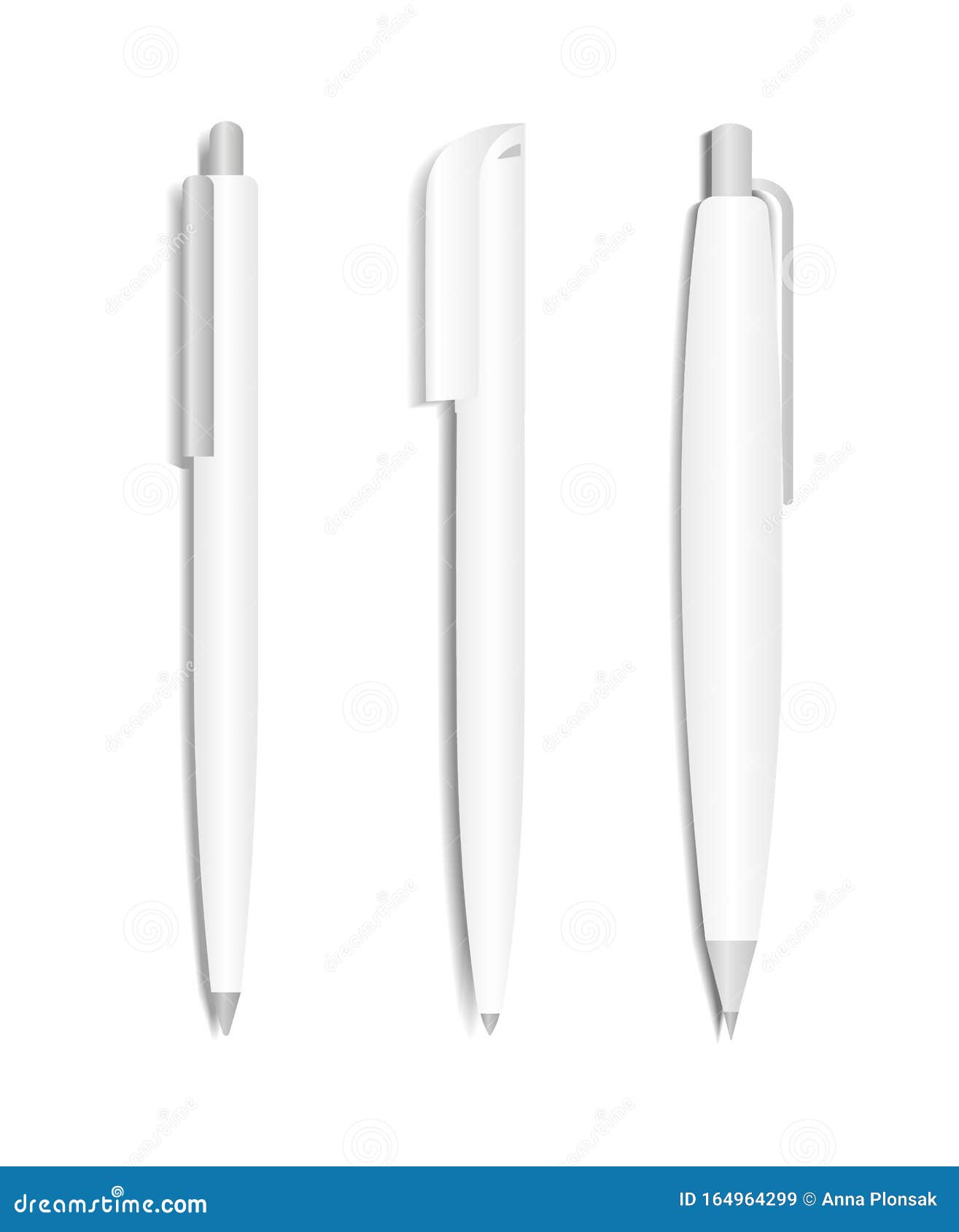 A Pen. Layout Pen. Stationery Item. Three Different Layout Pens Stock ...