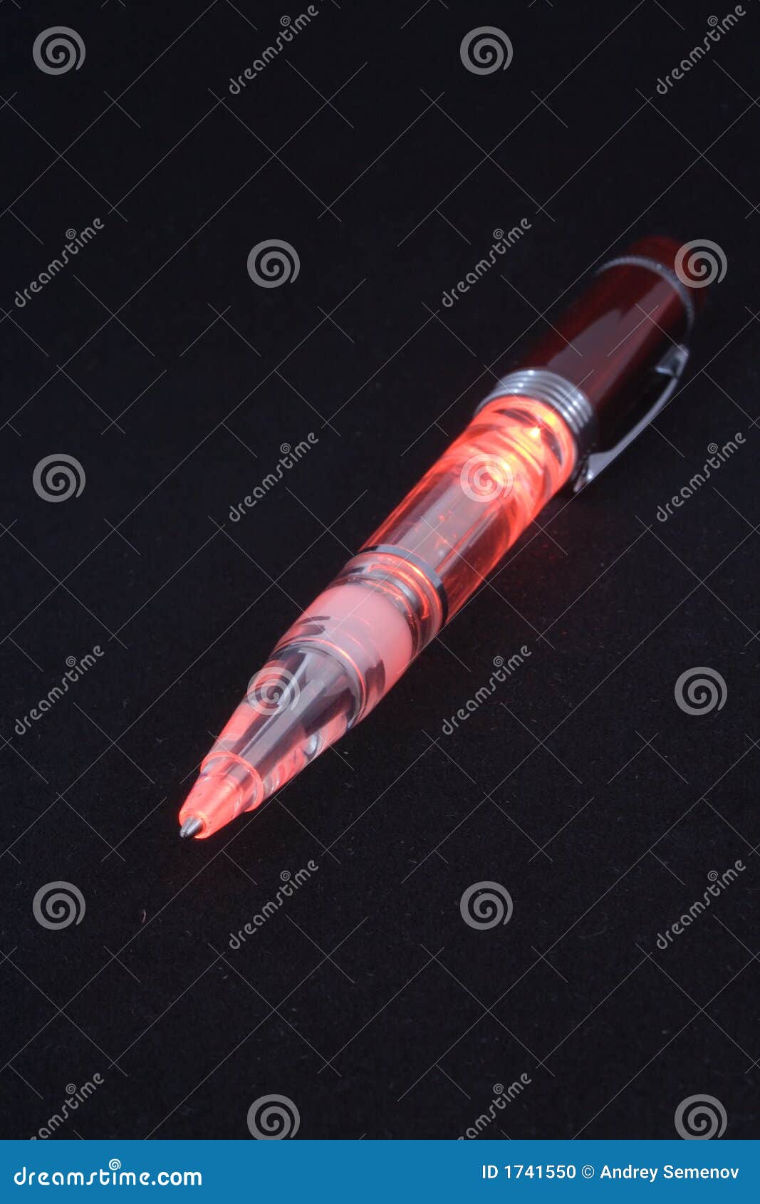 Pen with LED stock photo. Image of accessories, school - 1741550