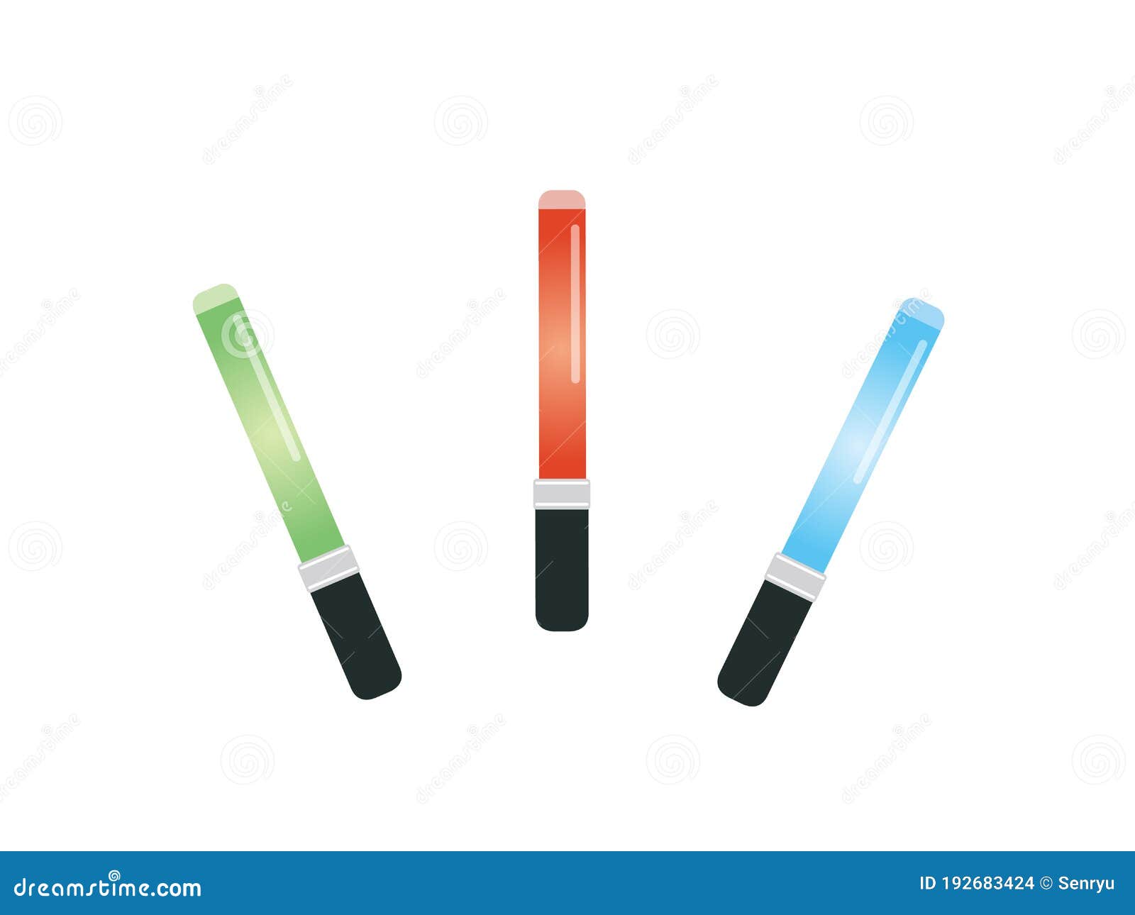 Pen light set stock vector. Illustration of concert - 192683424
