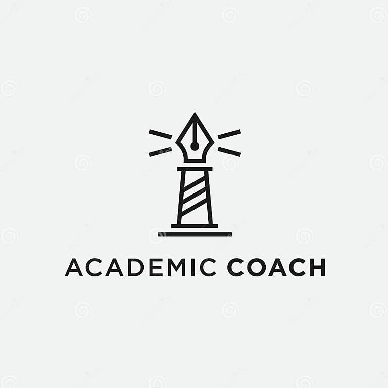 Pen Lighthouse Logo Design Vector Illustration Stock Vector ...