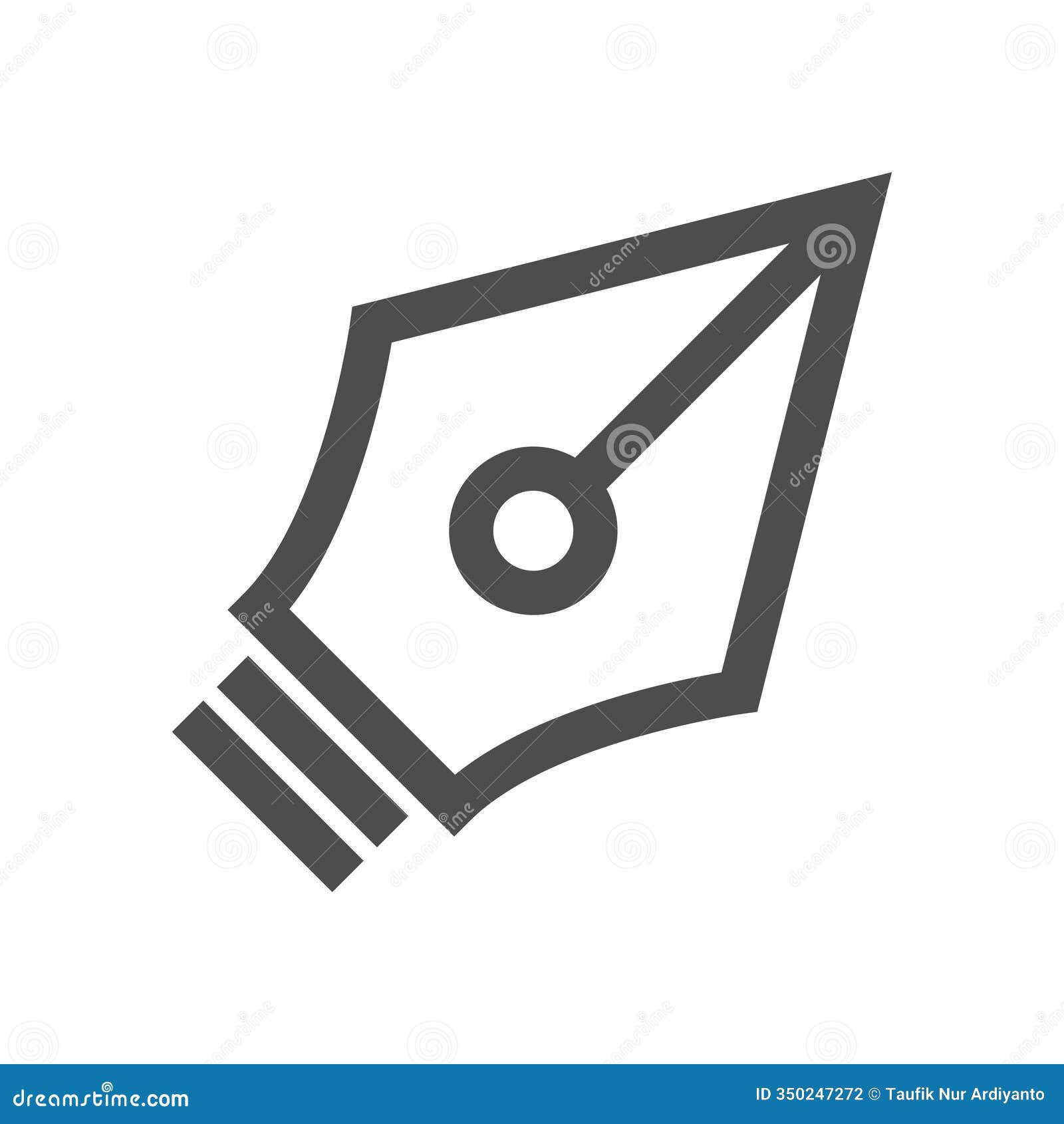 Pen logo icon design stock vector. Illustration of crown - 350247272