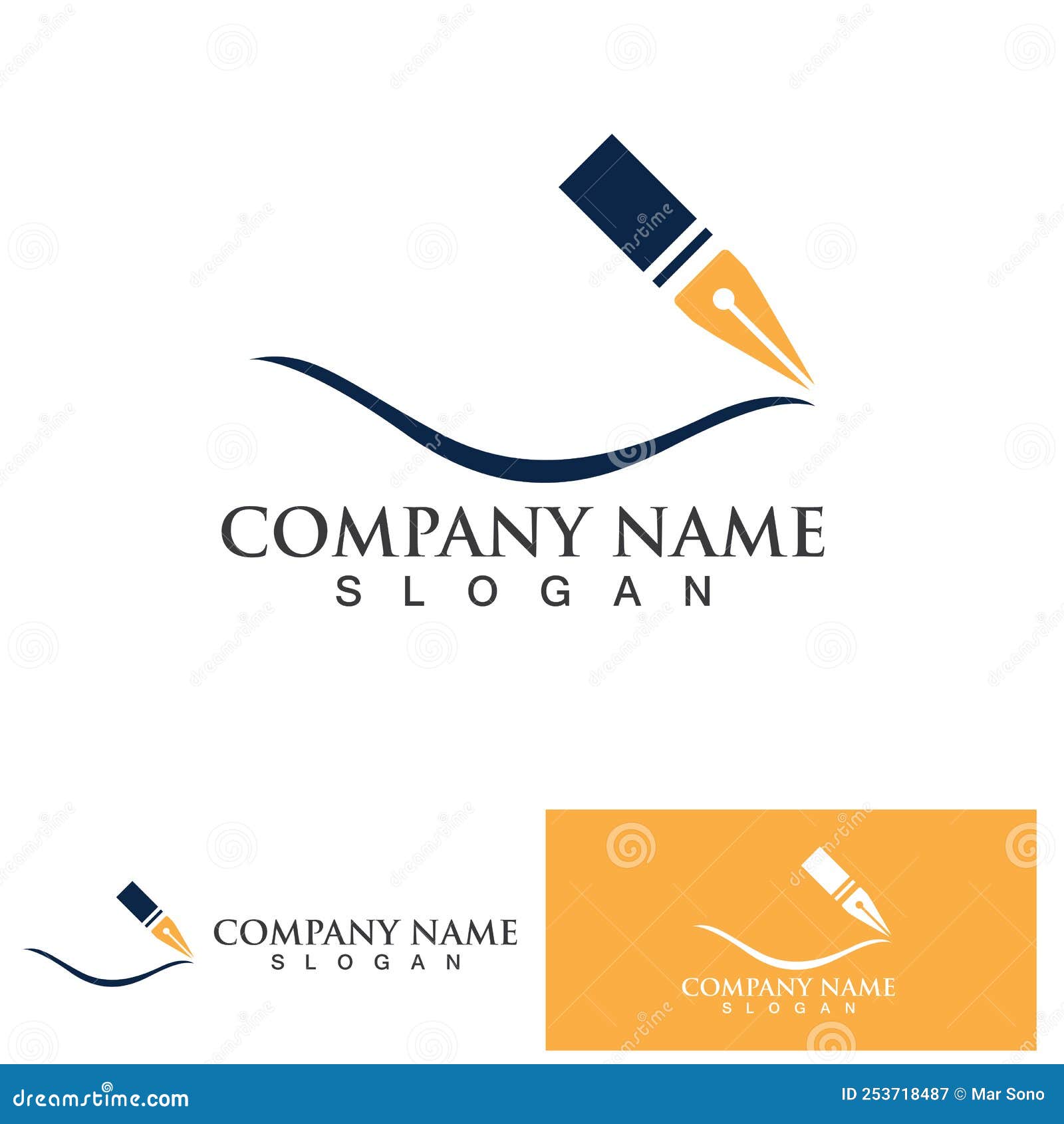 Pen Logo Template and Symbol Vector Stock Illustration - Illustration ...