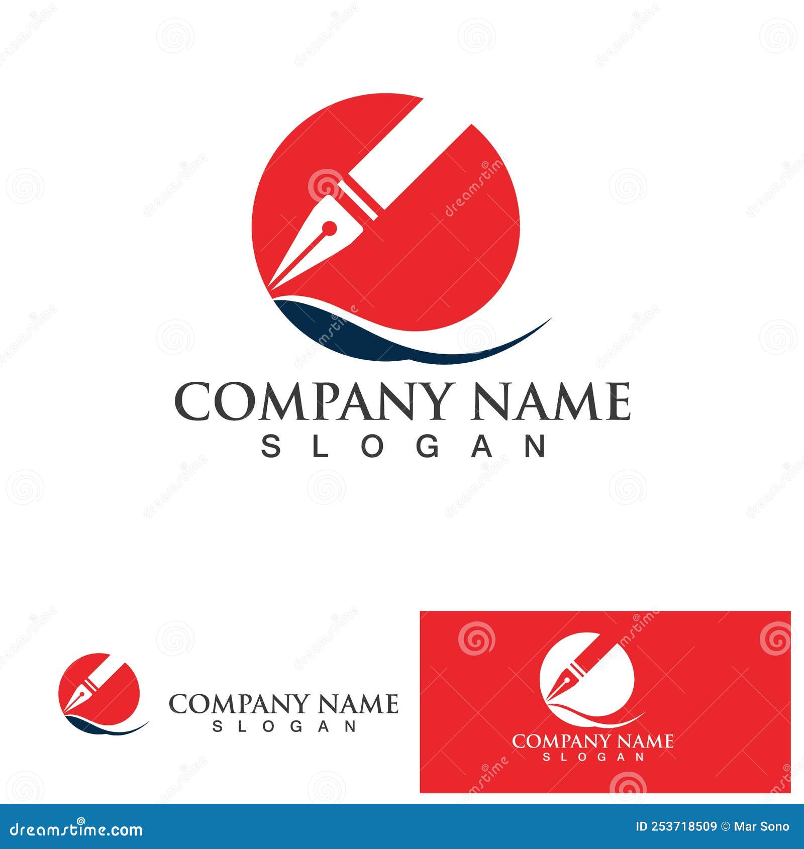 Pen Logo Template and Symbol Vector Stock Vector - Illustration of ...