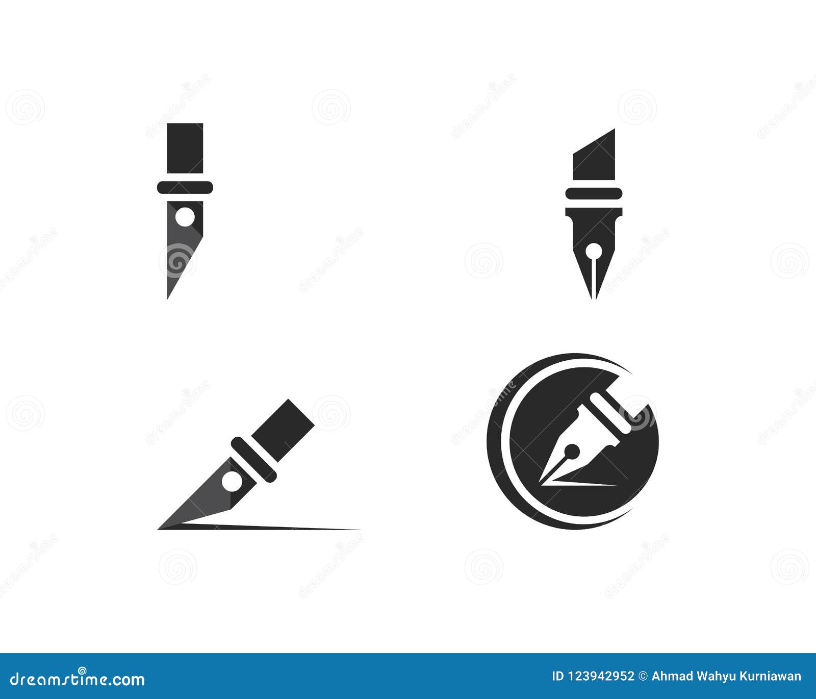 Pen Logo template stock vector. Illustration of business - 123942952
