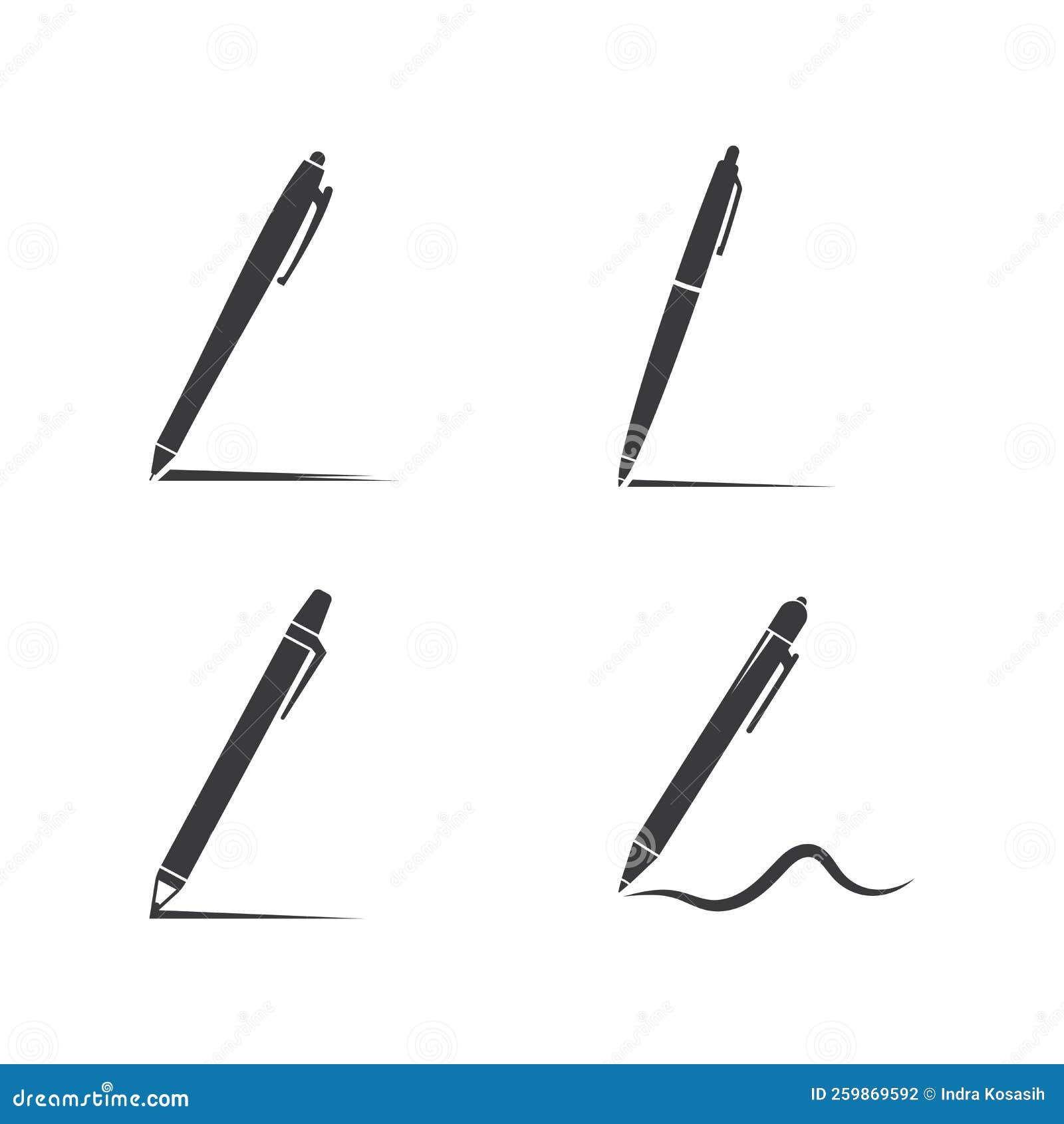 Pen Logo Vector Simple Icon Illustration Stock Vector - Illustration of ...