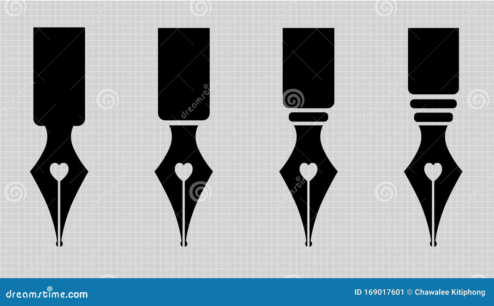 Pen of Love with Heart Shape Stock Vector - Illustration of heart ...