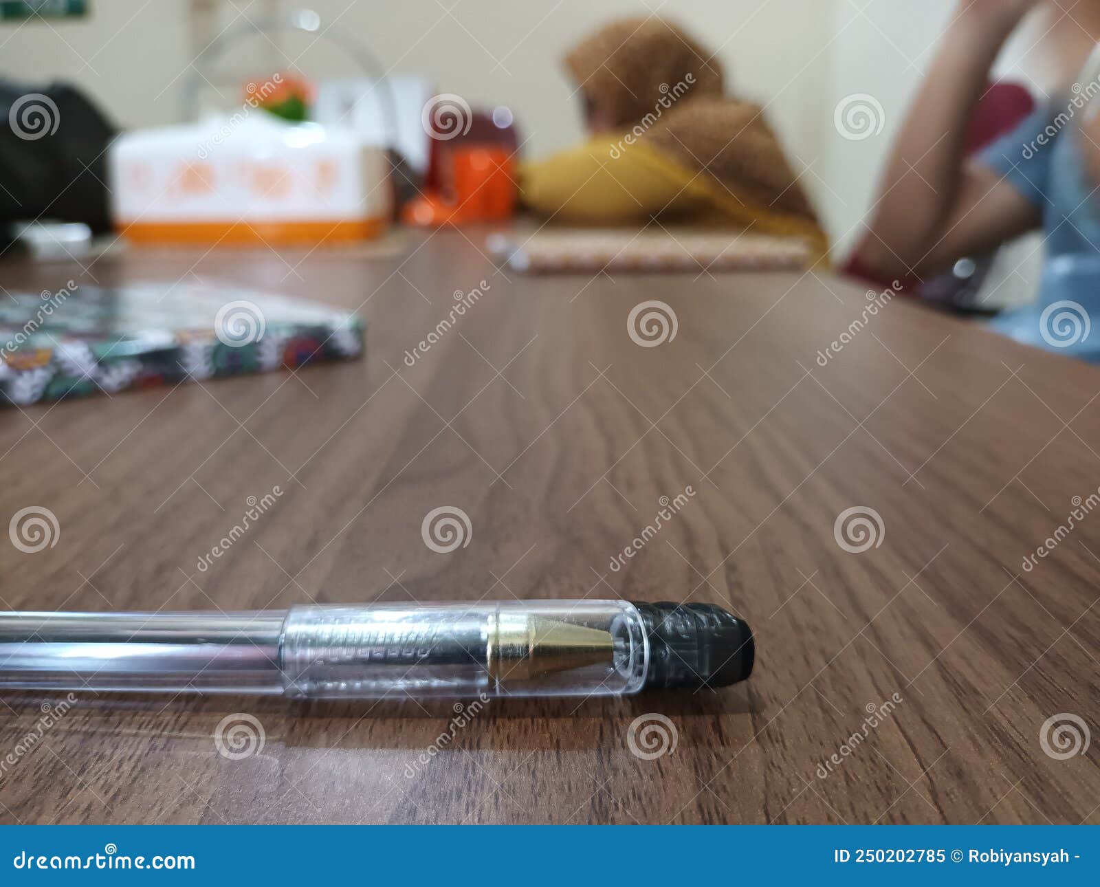 Pen lying on the table stock image. Image of texture - 250202785