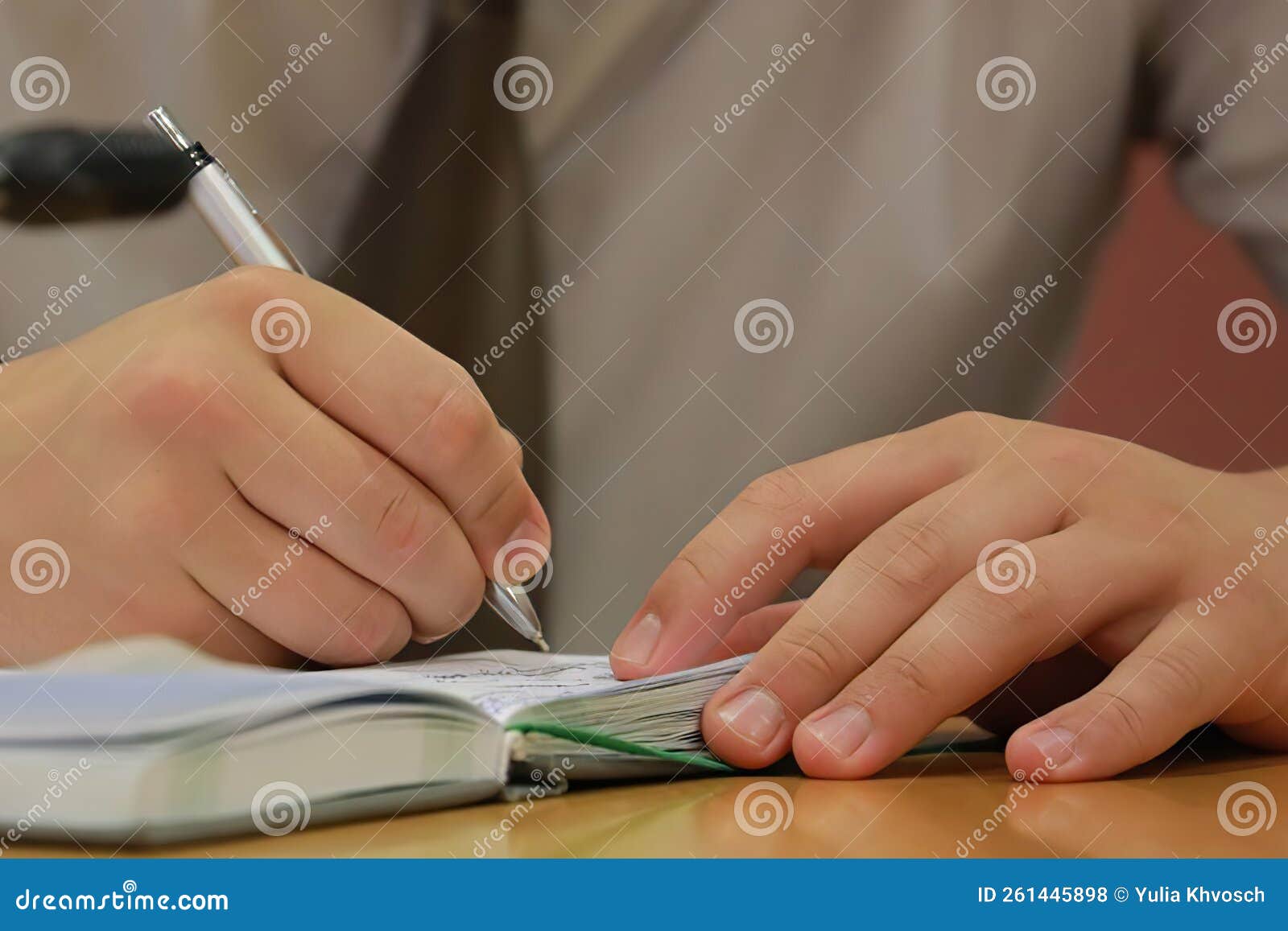 Pen in a Man S Hand, Close Up. the Man Signs the Contract. Stock Photo ...