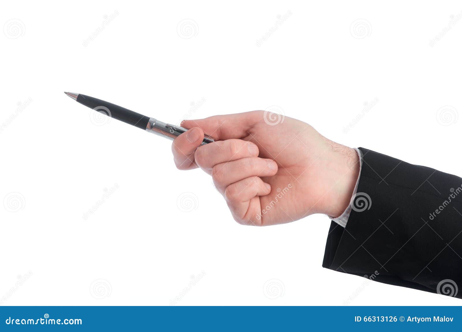 Pen in man s hand stock photo. Image of hand, palm, jacket - 66313126