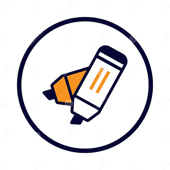 Pen, Marker, Highlighter, Underline Pen, Marker Highlighter Icon Stock ...