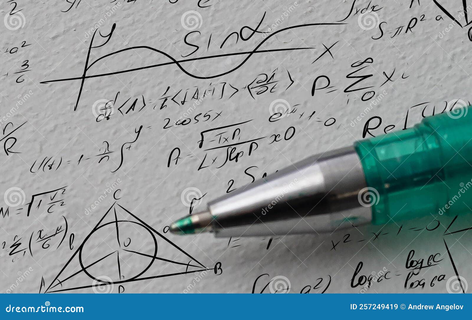 Pen On Mathematic Formula Exercise Test Paper In Education School