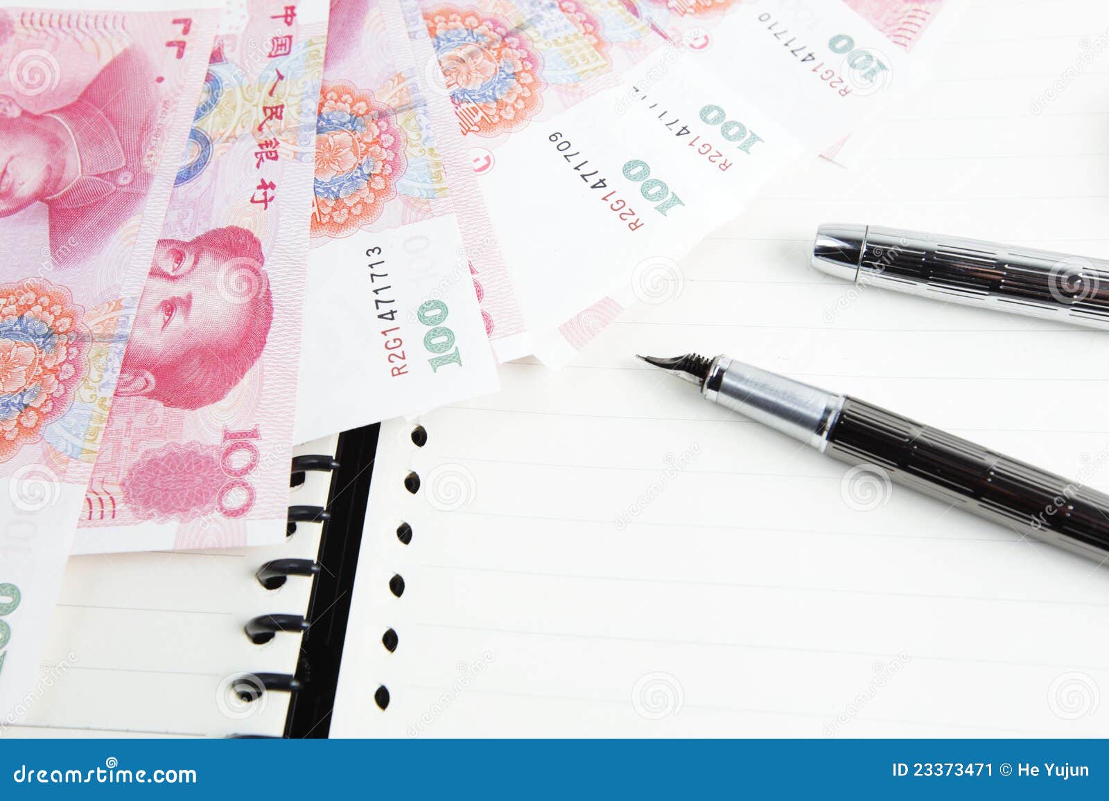 Pen and money stock image. Image of improvement, bank - 23373471