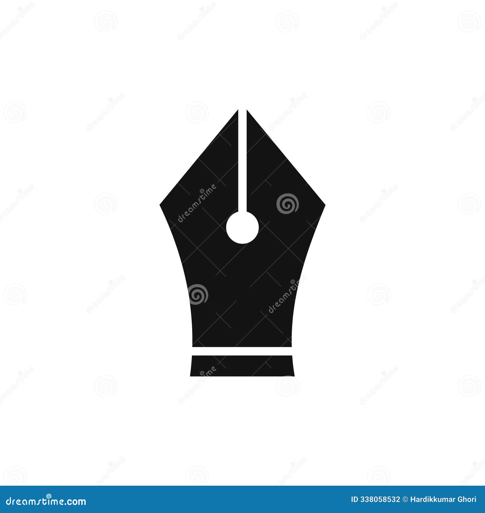 Pen Nib Icon Isolated on White Background Stock Illustration ...