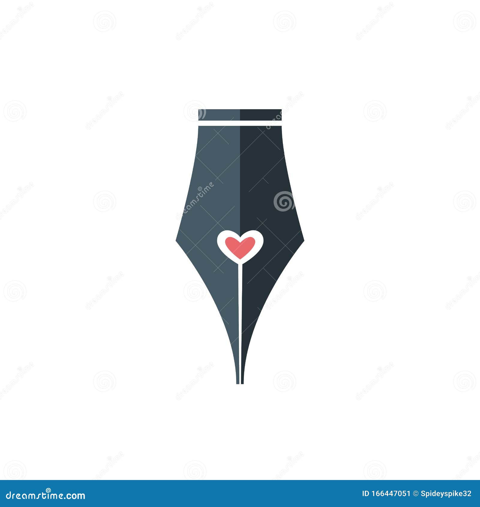 Pen-Niete Mit Herzzeichen Abisolierte Vector-Illustration Vektor ...