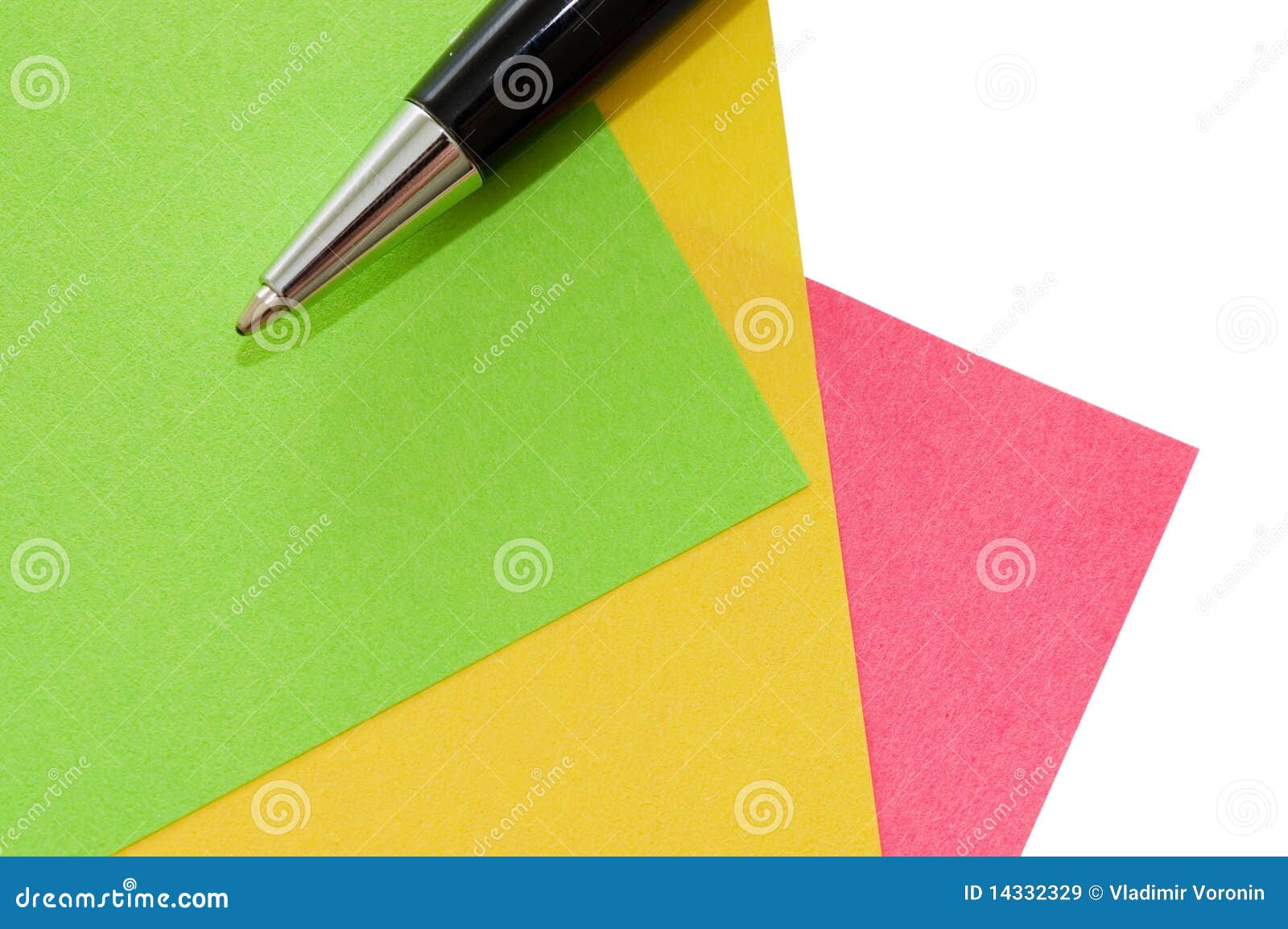 Pen and note stock image. Image of message, post, isolated - 14332329