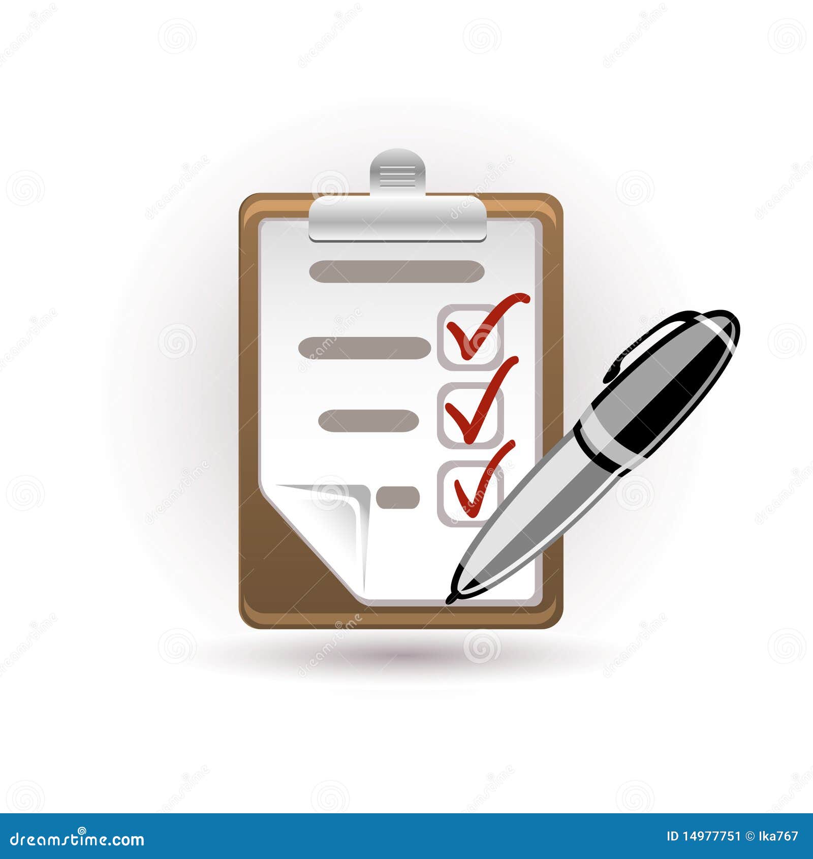 Pen and note stock vector. Illustration of note, list - 14977751