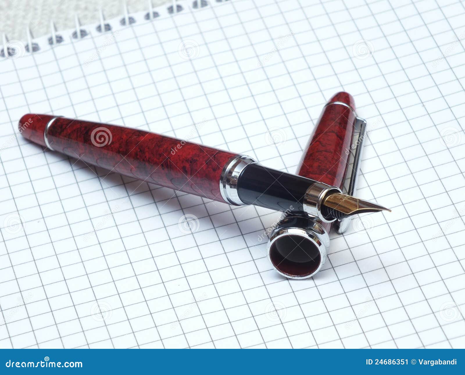 Pen with note book stock image. Image of binder, education - 24686351