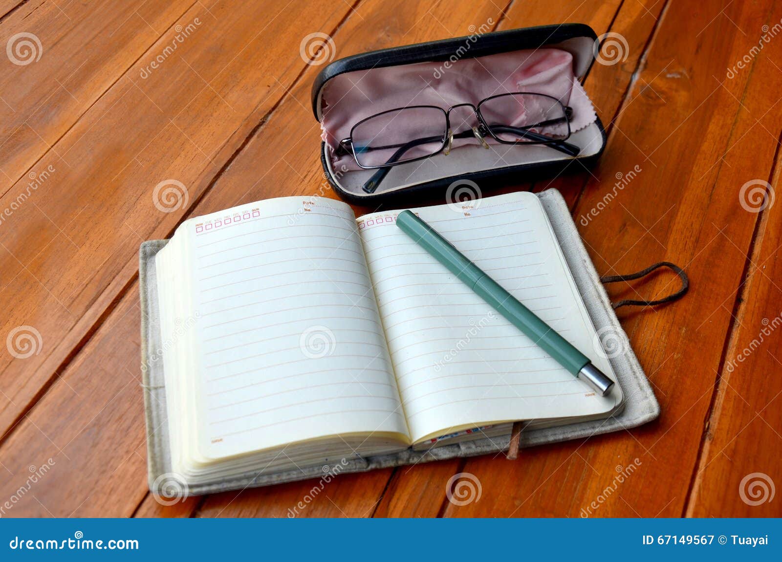 Pen on Note Book and Spectacles Glasses Stock Image - Image of lens ...