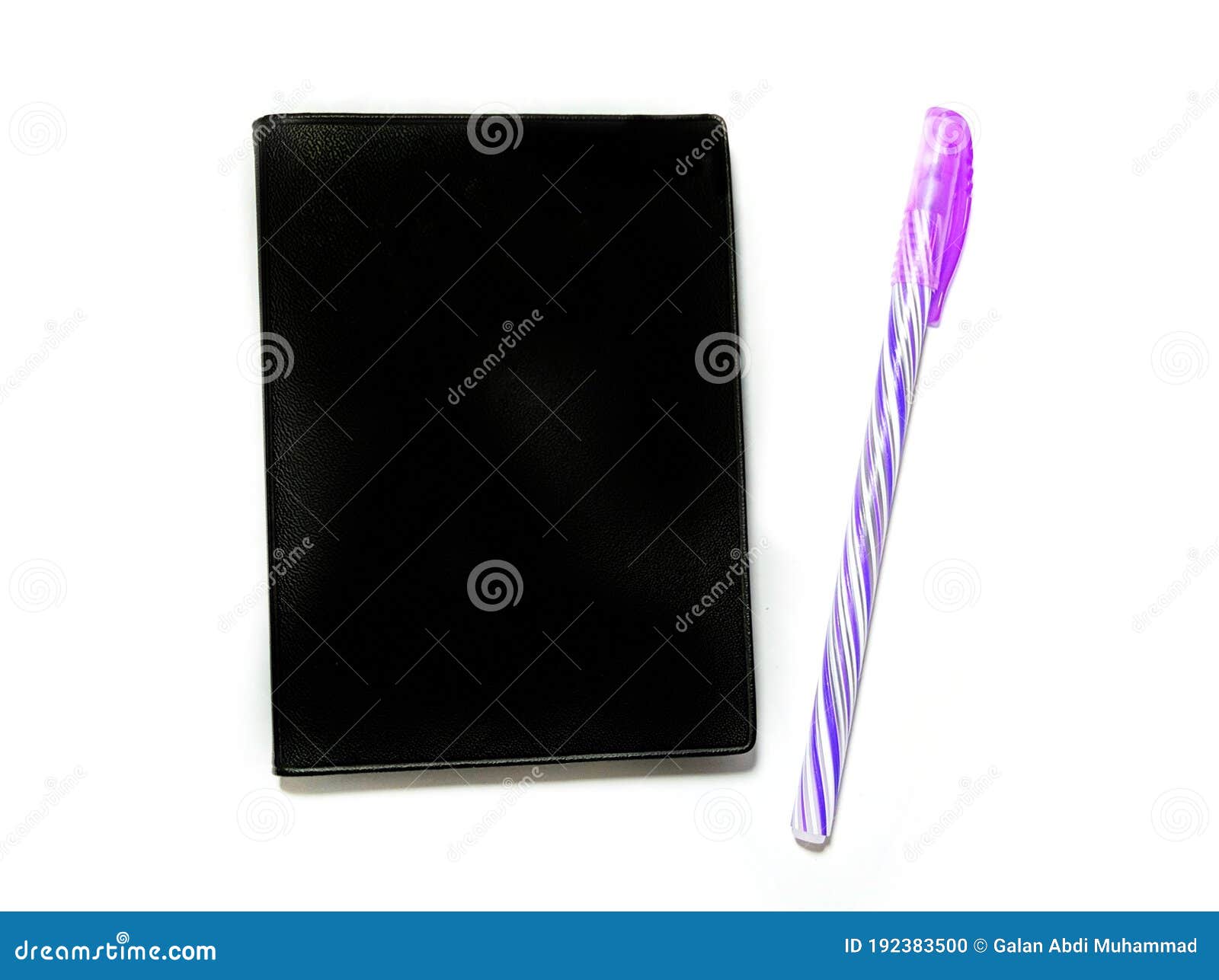 Pen and Note Book on White Background Stock Photo - Image of notepaper ...