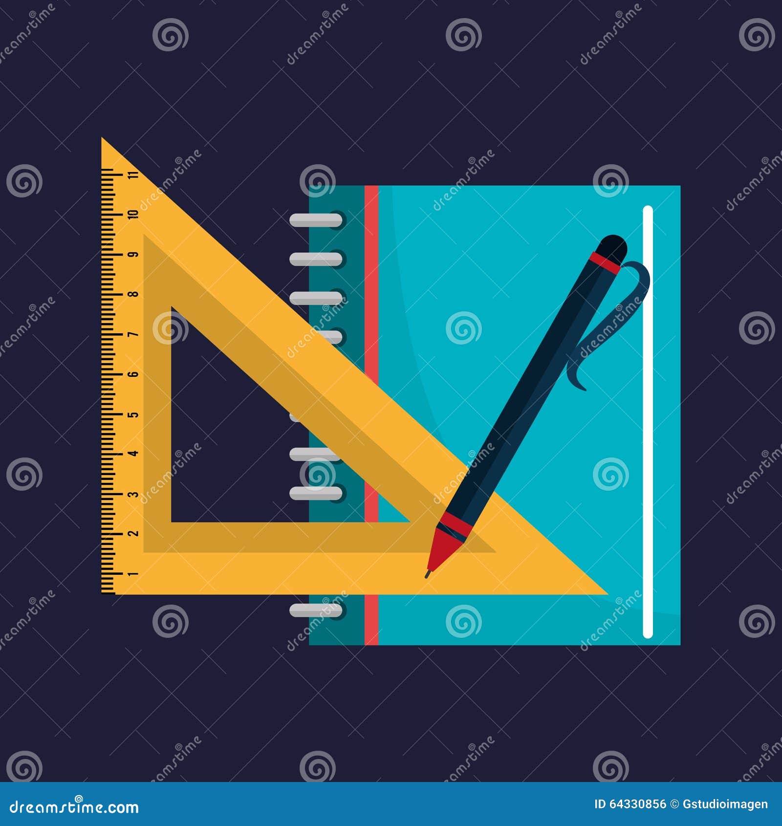 Pen and note stock illustration. Illustration of traditional - 64330856