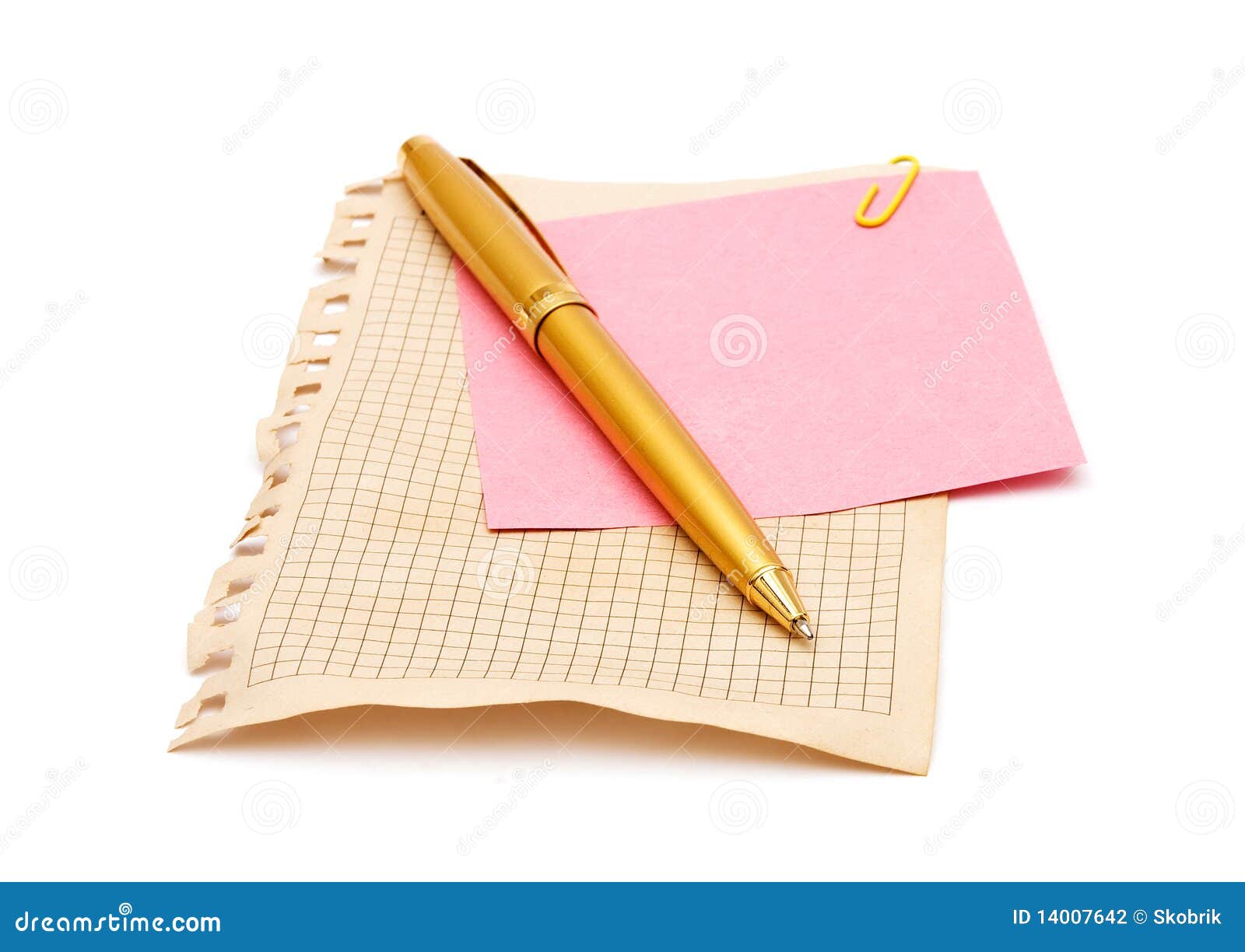 Pen and note papers stock photo. Image of paper, writing - 14007642