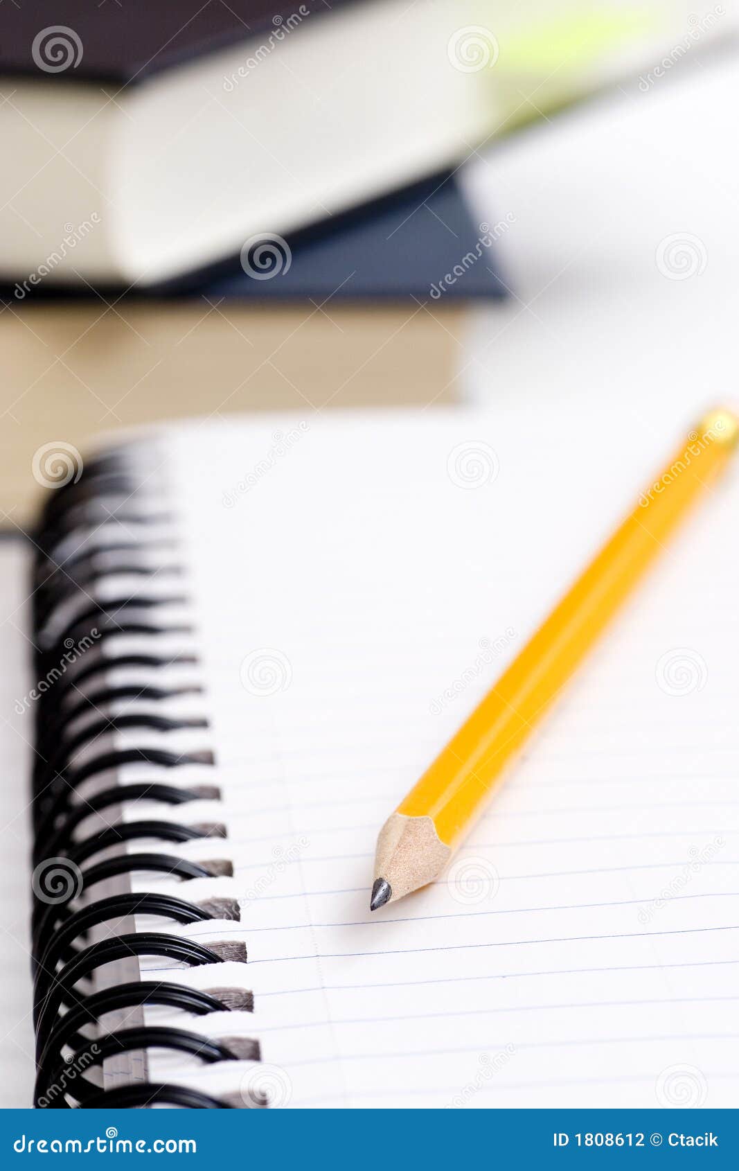 Pen on notebook stock photo. Image of writing, pencil - 1808612