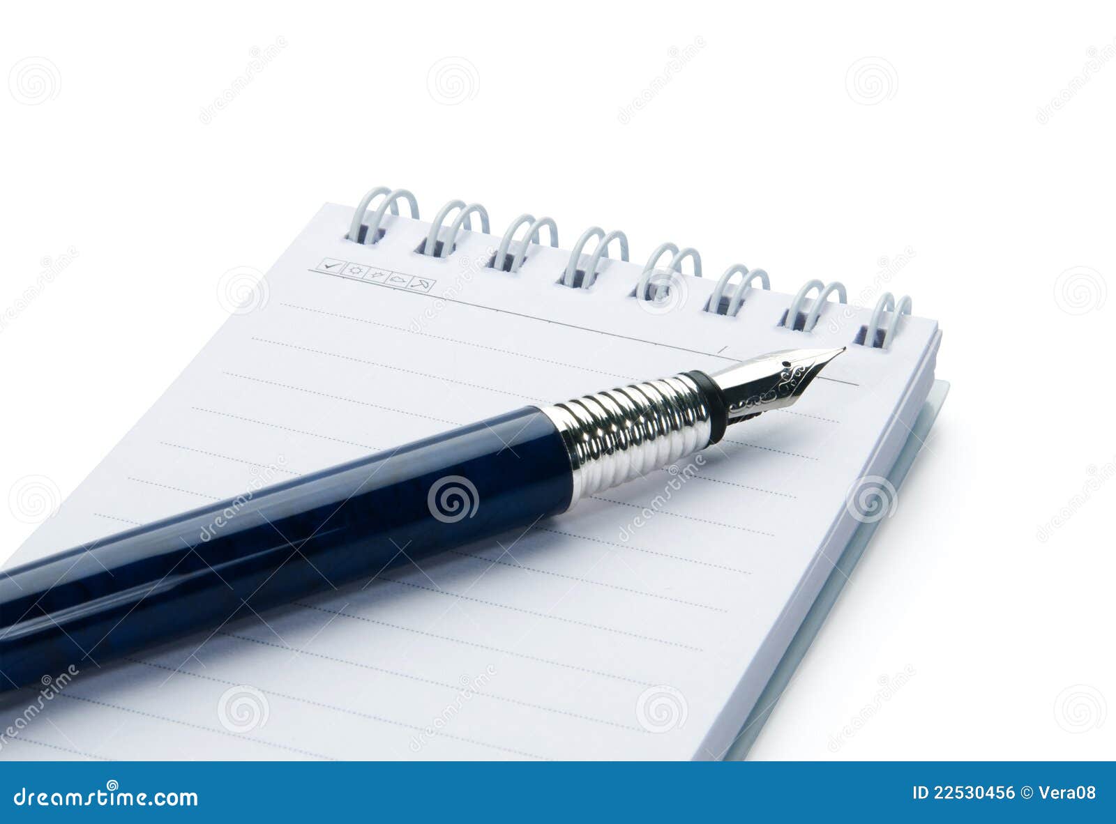 Pen on notebook. stock photo. Image of notepaper, feather - 22530456