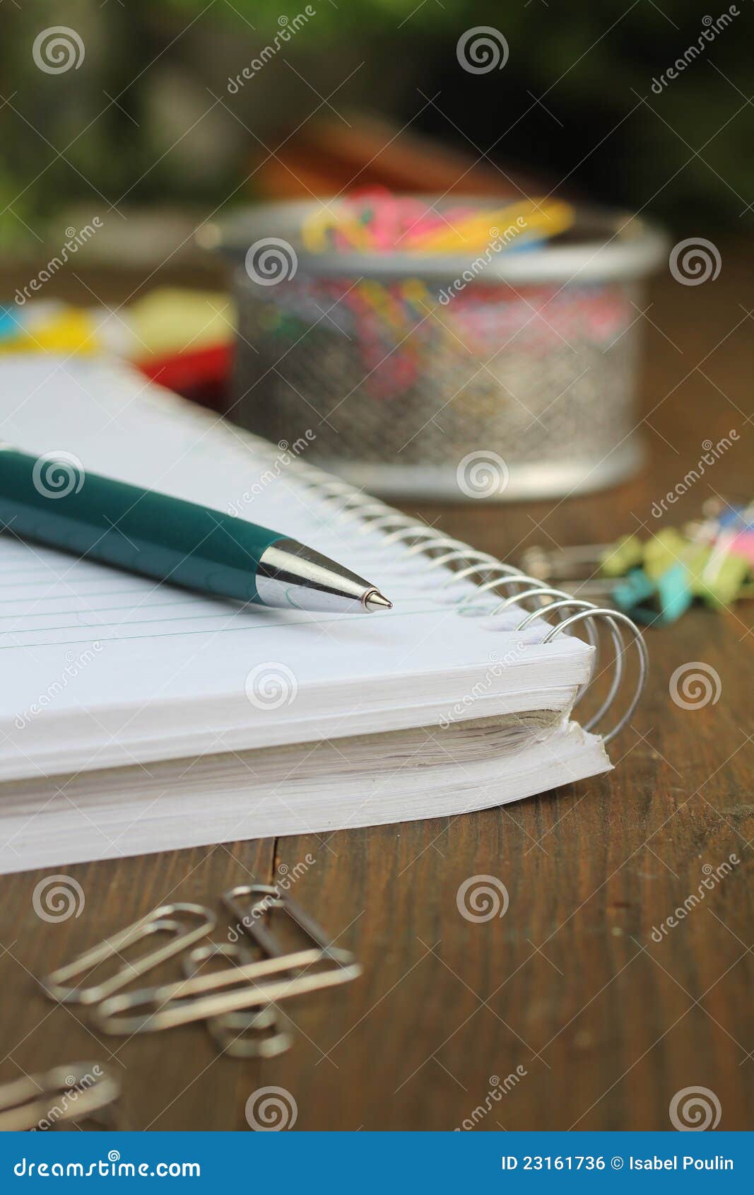Pen on a notebook stock photo. Image of stuff, note, crayons - 23161736