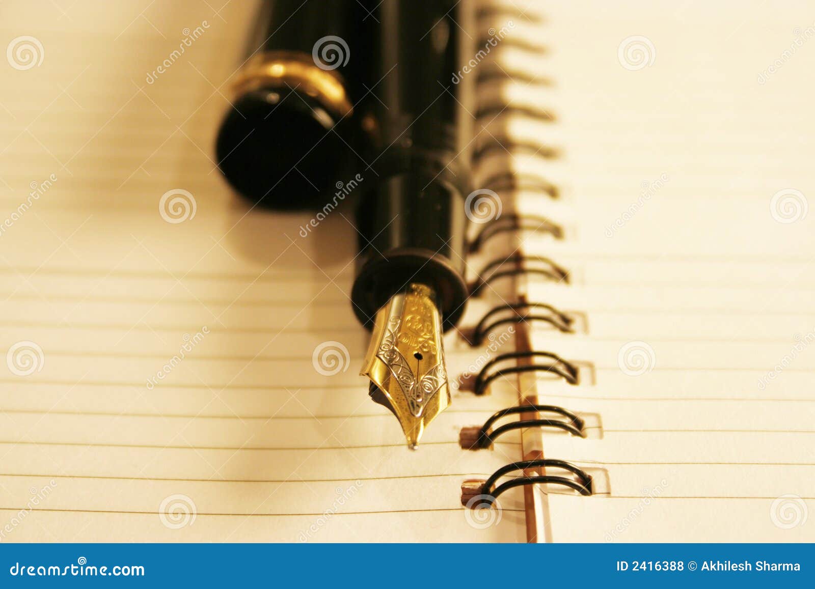 Pen on a notebook stock photo. Image of document, luxury - 2416388