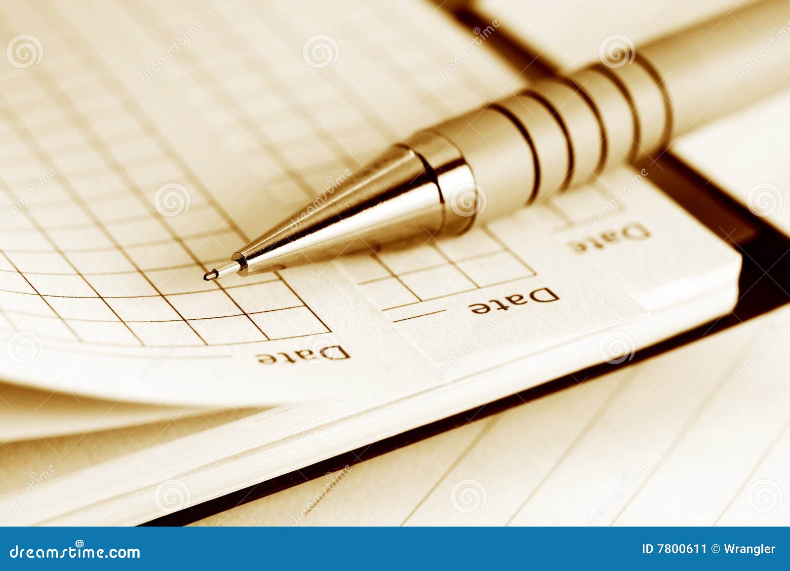 Pen and notebook. stock image. Image of paperwork, close - 7800611