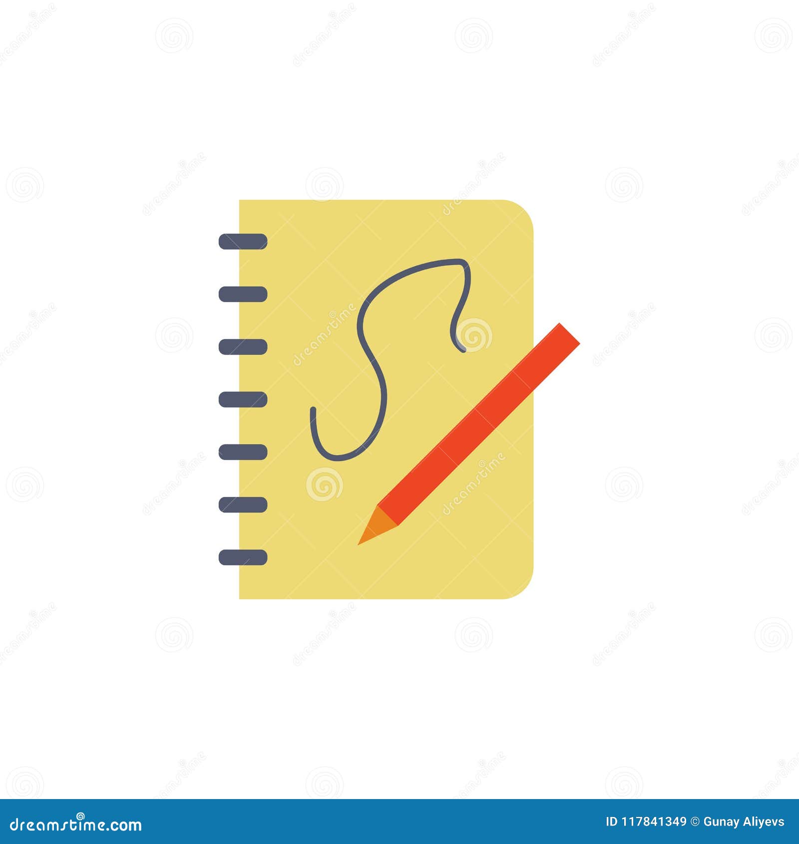 Pen and Notebook Colored Icon. Element of School Icon for Mobile ...