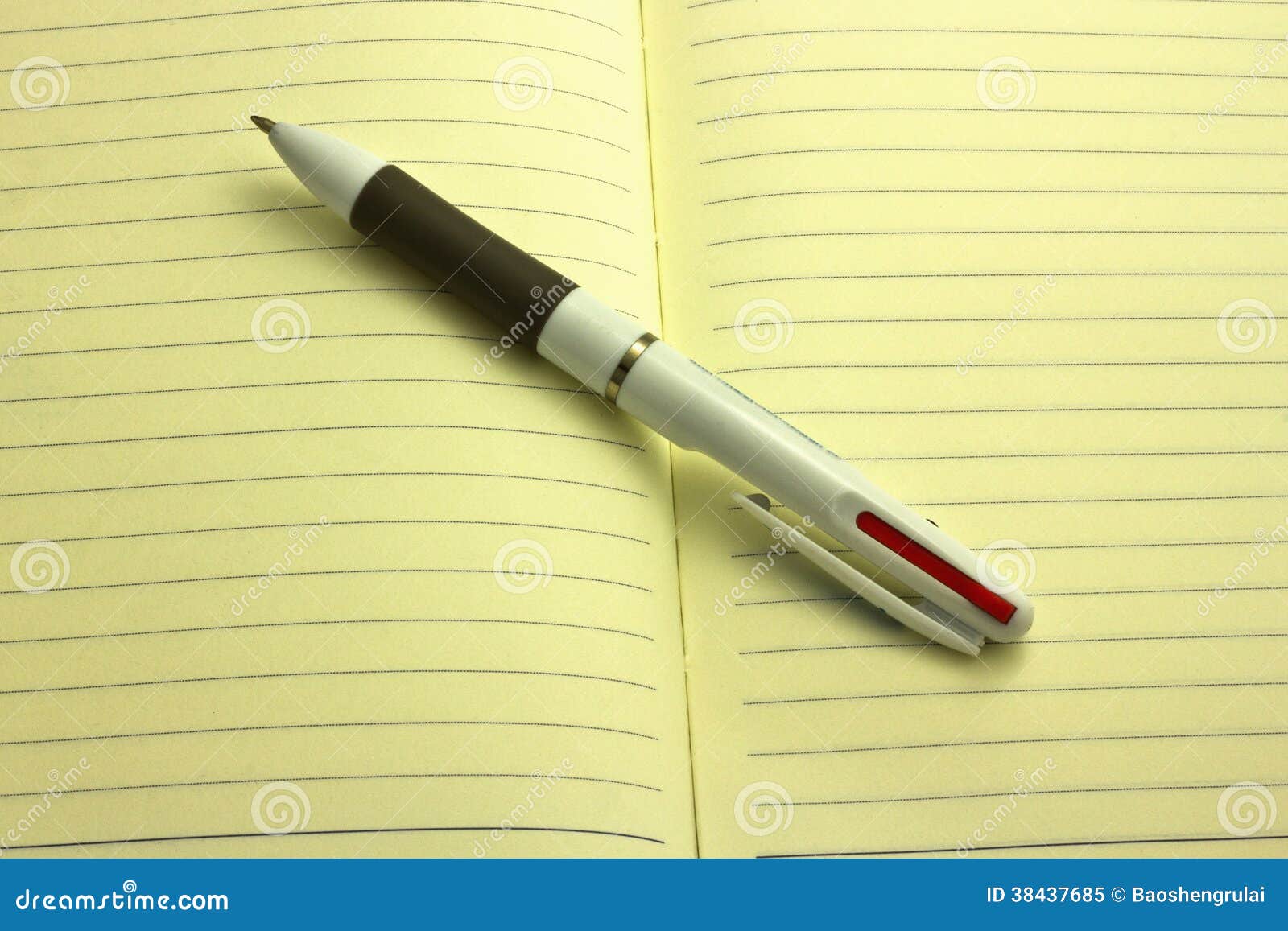 Pen and notebook stock image. Image of metal, metallic - 38437685