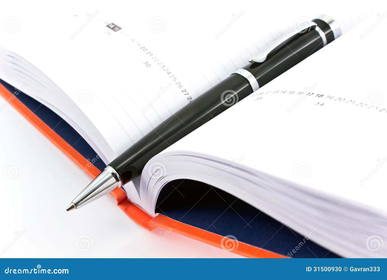 Pen on notebook stock photo. Image of notepad, ring, black - 31500930